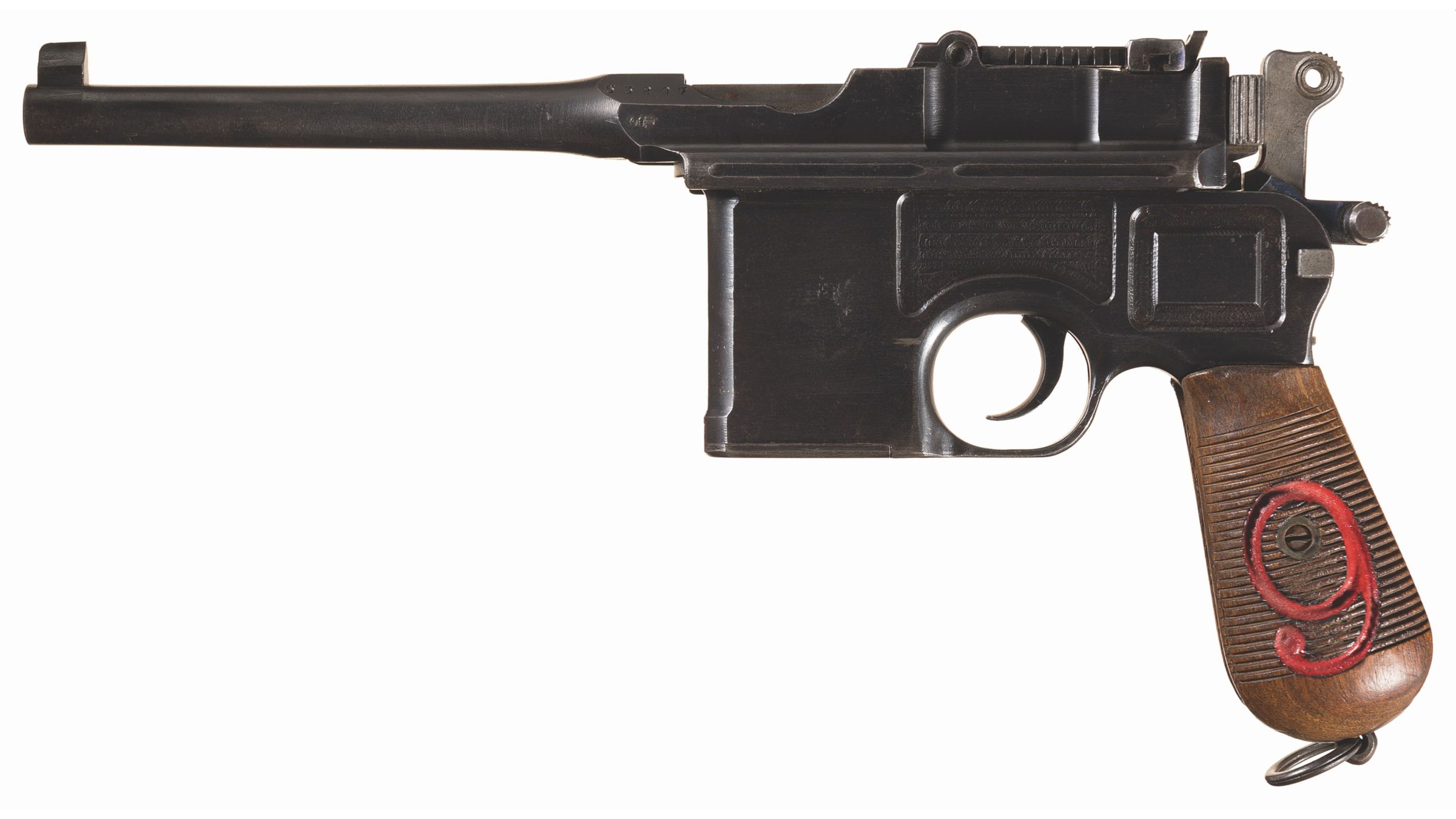 World War I 1896 Mauser Red-9 Broomhandle Semi-Automatic Pistol | Rock ...