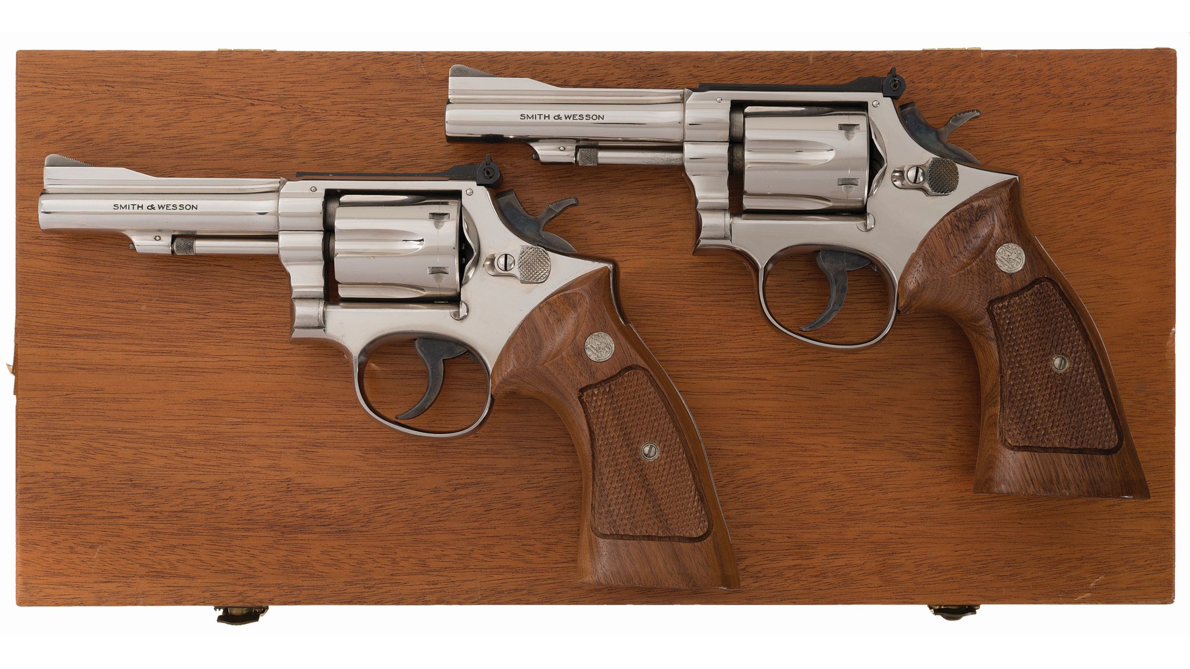Consecutive Pair of Nickel Smith & Wesson Model 18 Revolvers | Rock ...