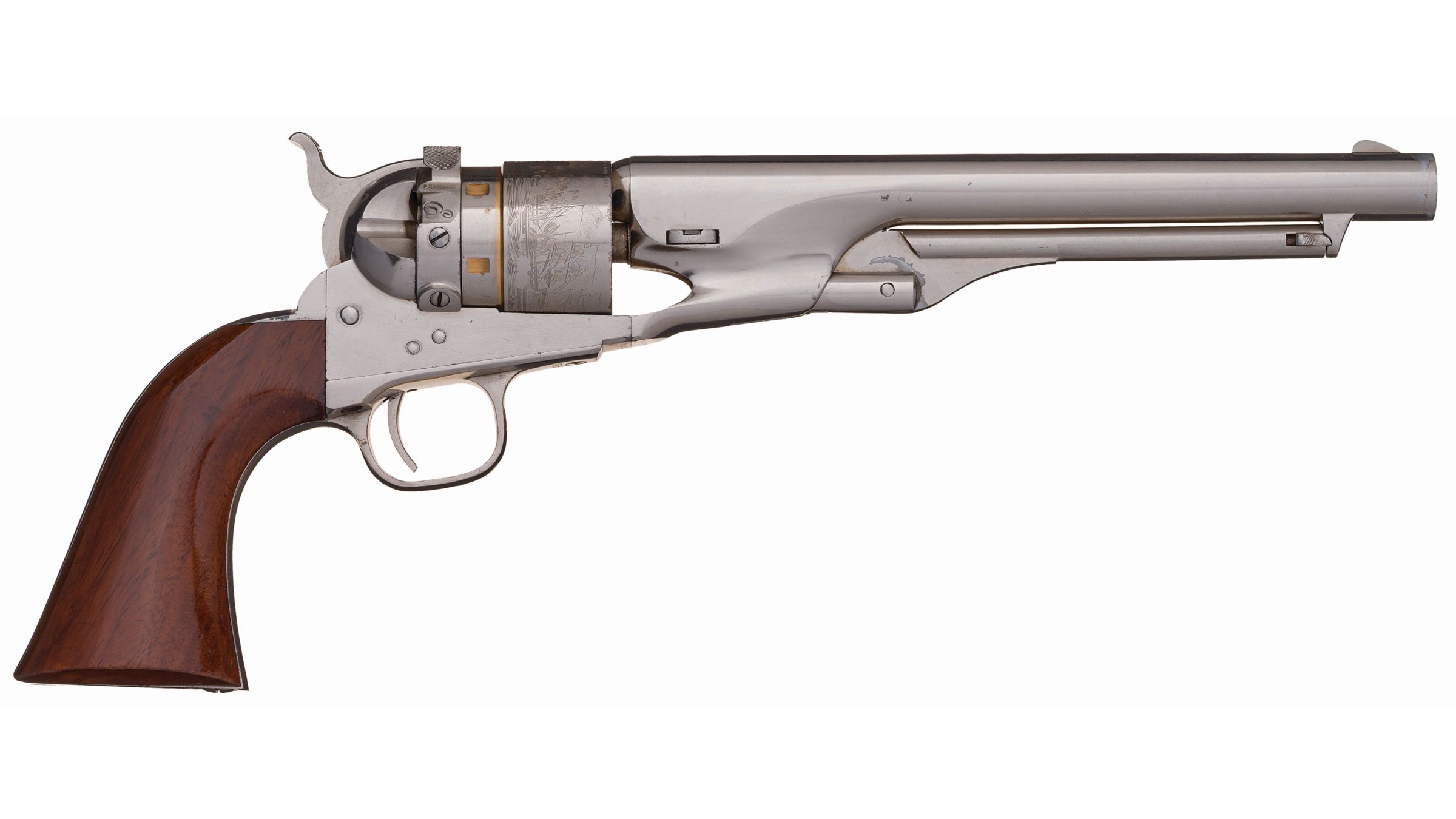 Gold and Nickel Plated Thuer Conversion Colt 1860 Army Revolver | Rock ...