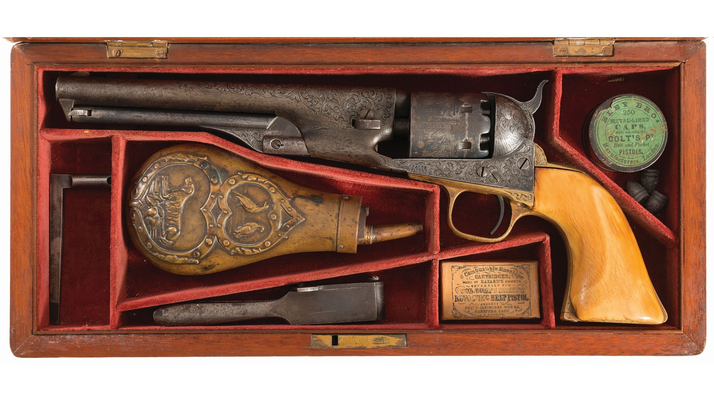 Cased New York Engraved Colt Model 1861 Navy Revolver | Rock Island Auction