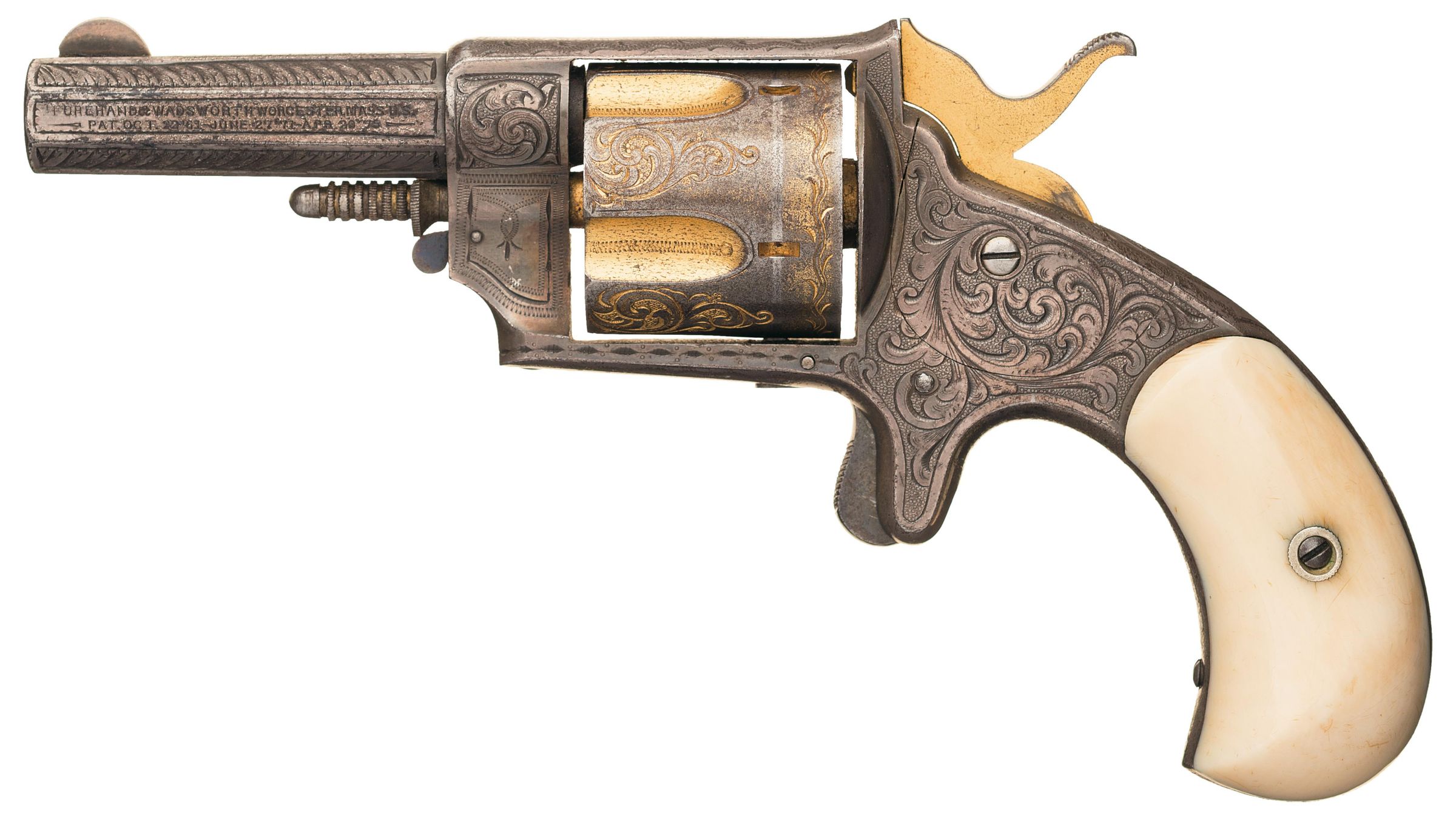 Factory Engraved Forehand & Wadsworth Swamp Angel Revolver | Rock ...