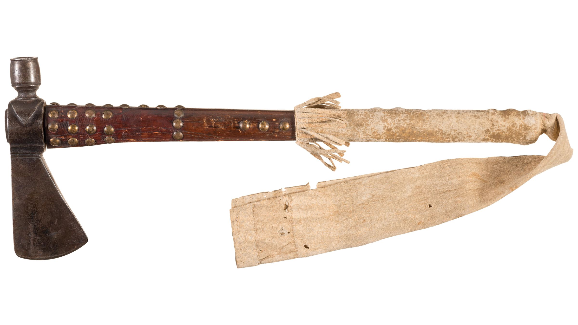 Tack Decorated Pipe Tomahawk | Rock Island Auction