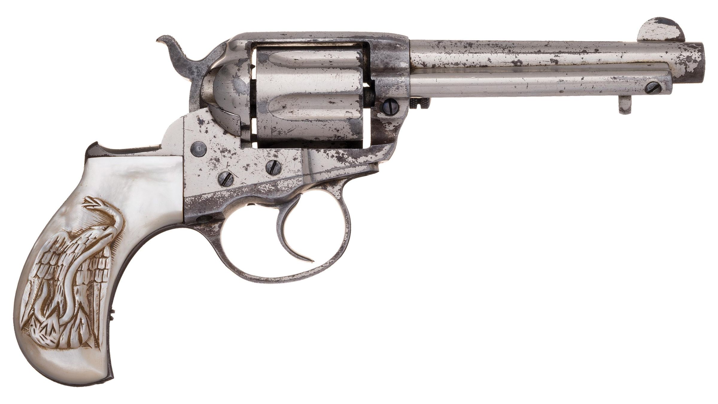 Colt Model 1877 Thunderer Revolver with Carved Pearl Grips | Rock ...