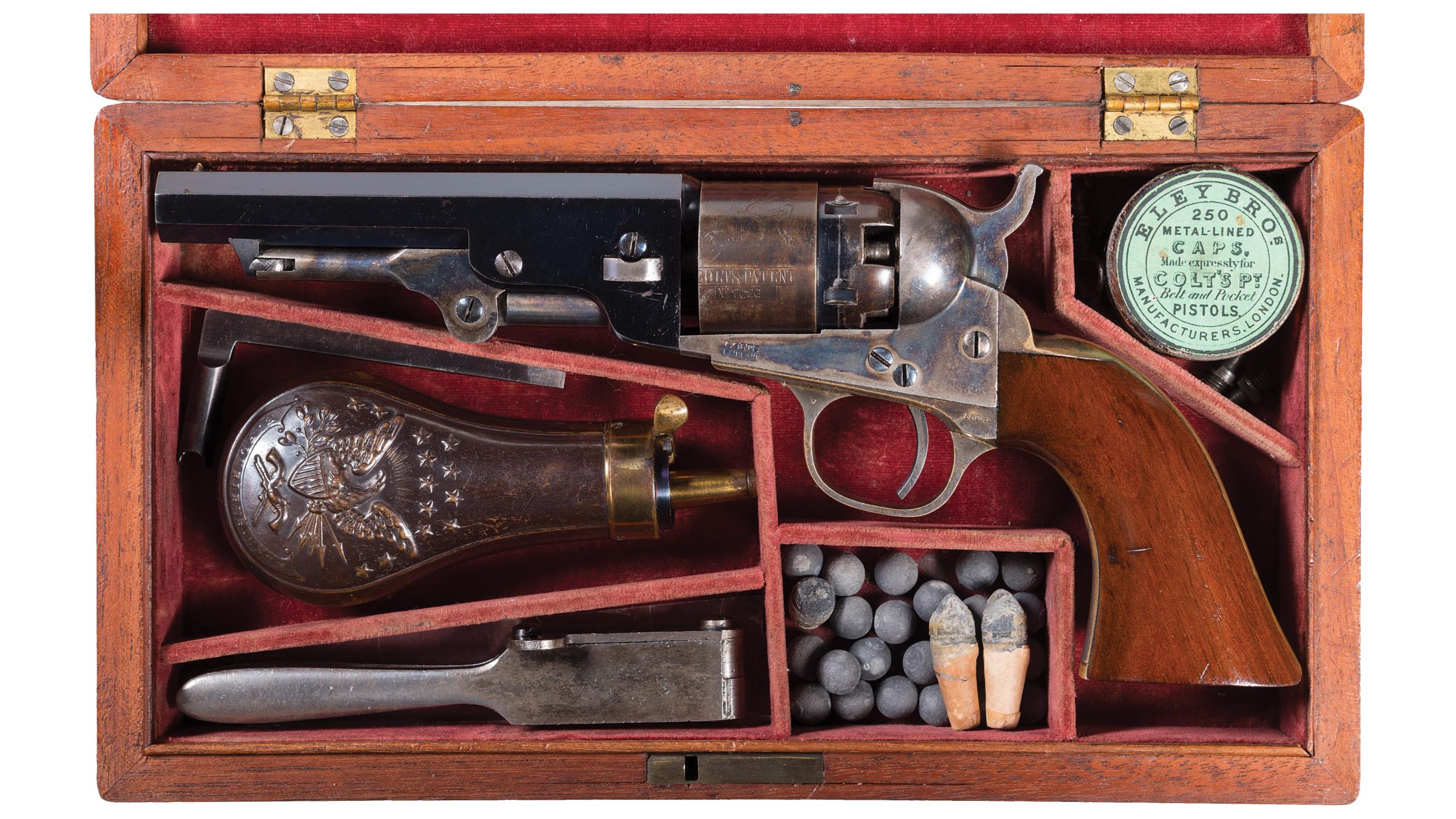 Samuel Colt Cased Colt Model 1860 Army Percussion Revolver Serial No ... Samuel Colt Cased Colt Model 1860 Army Percussion Revolver Serial No ...