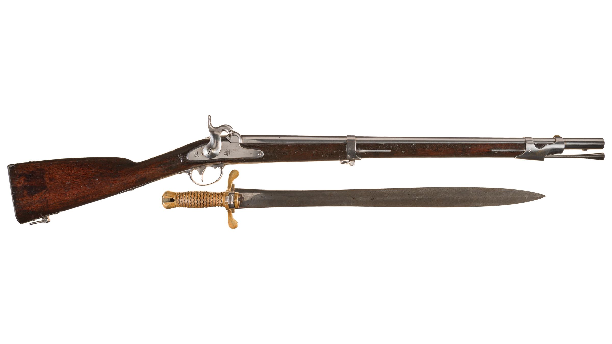 US Springfield Model 1847 Artillery Musketoon with Sword Bayonet | Rock ...