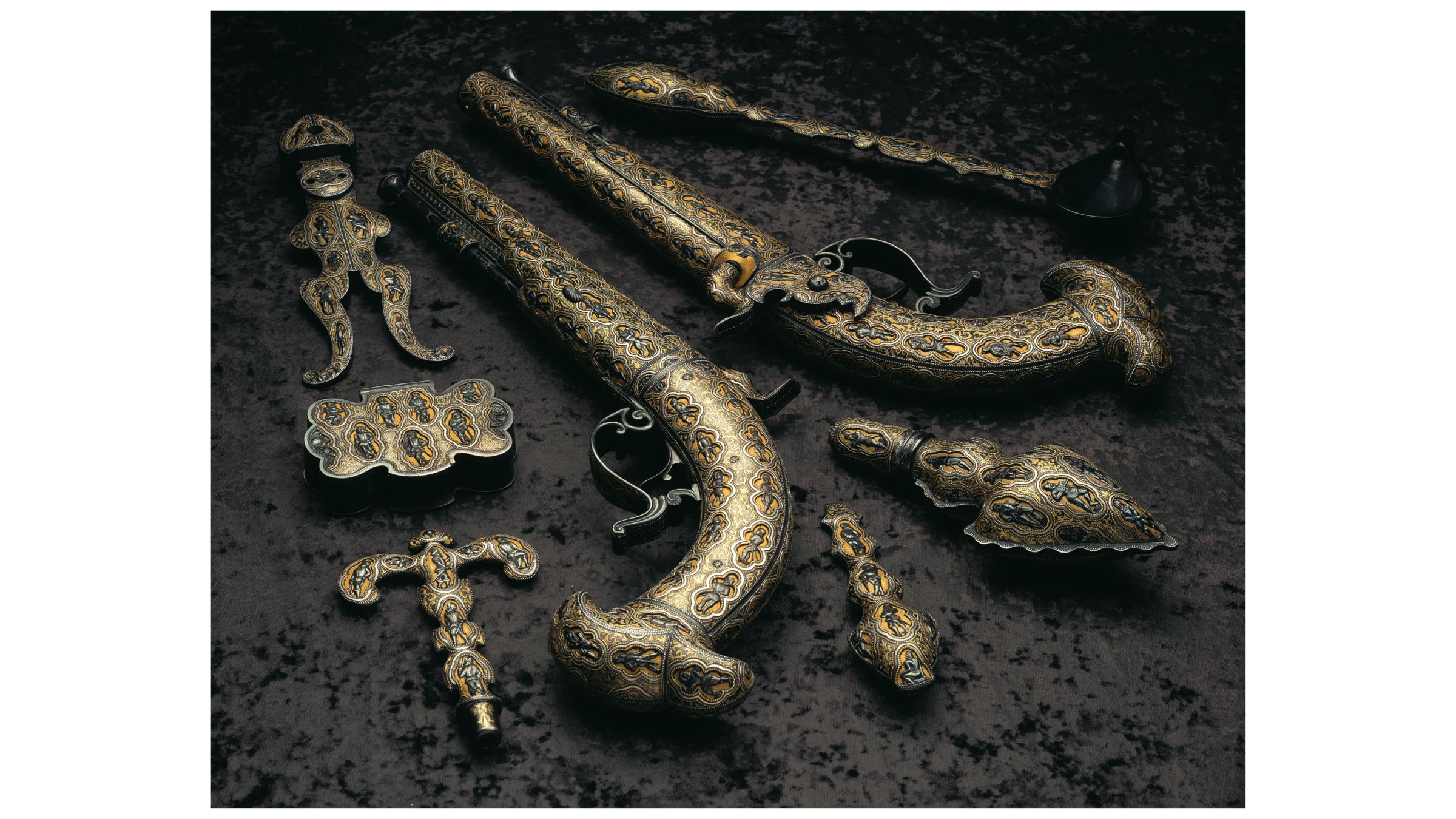 Pair of Eusebio Zuloaga Spanish Percussion Pistols & Accessories | Rock ...