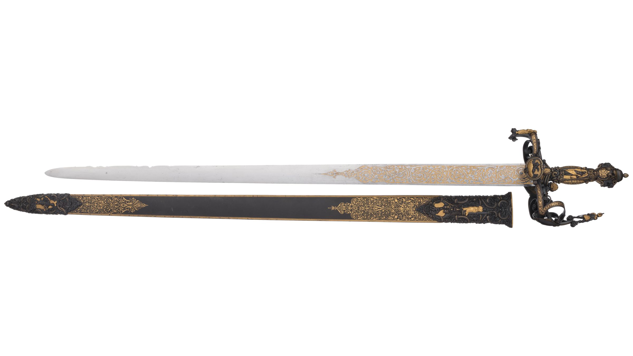 Damascened Sword and Scabbard by Eusebio Zuloaga | Rock Island Auction