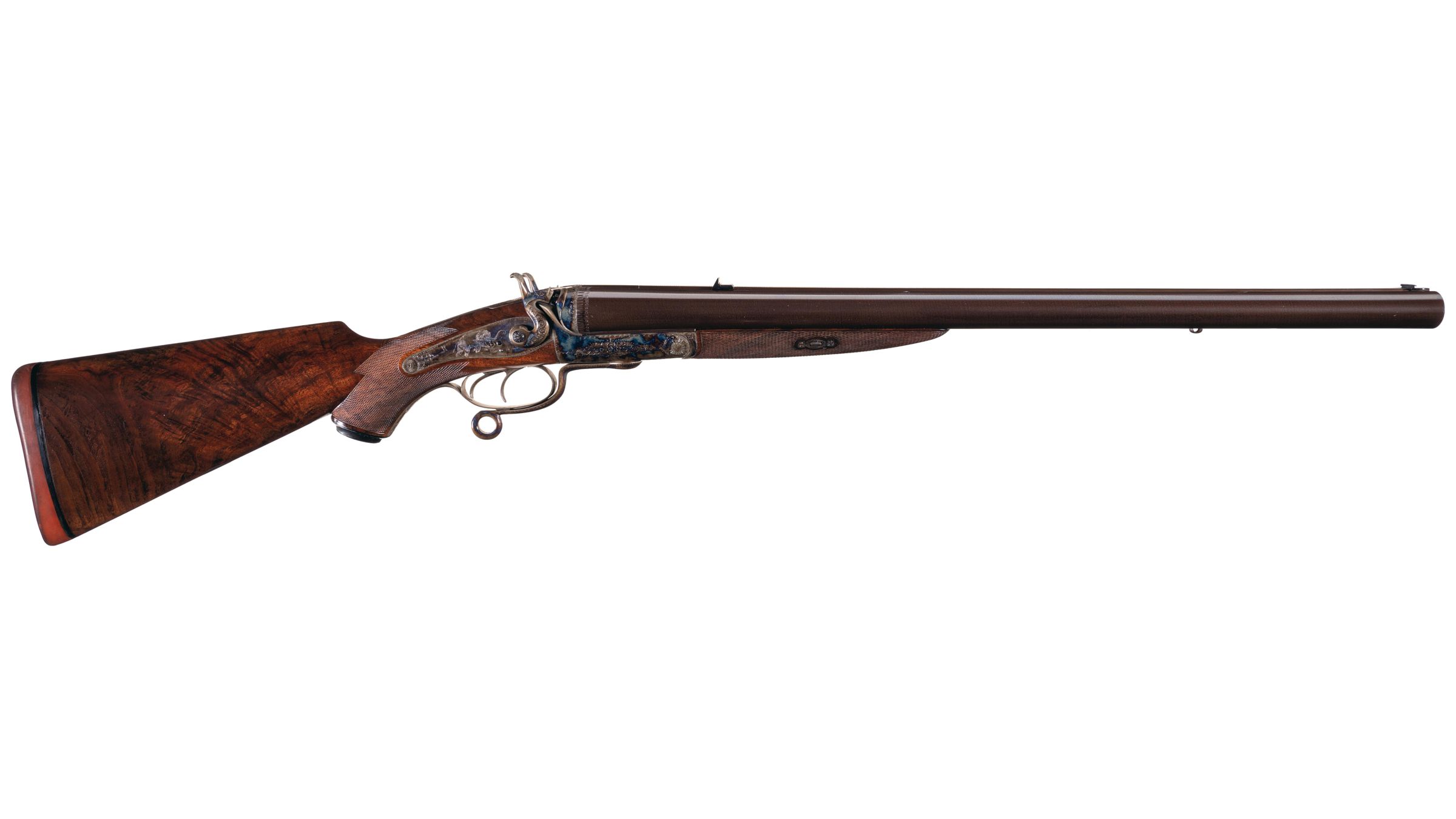 Engraved G.E. Lewis 8 Bore Double Barrel Hammer Rifle | Rock Island Auction