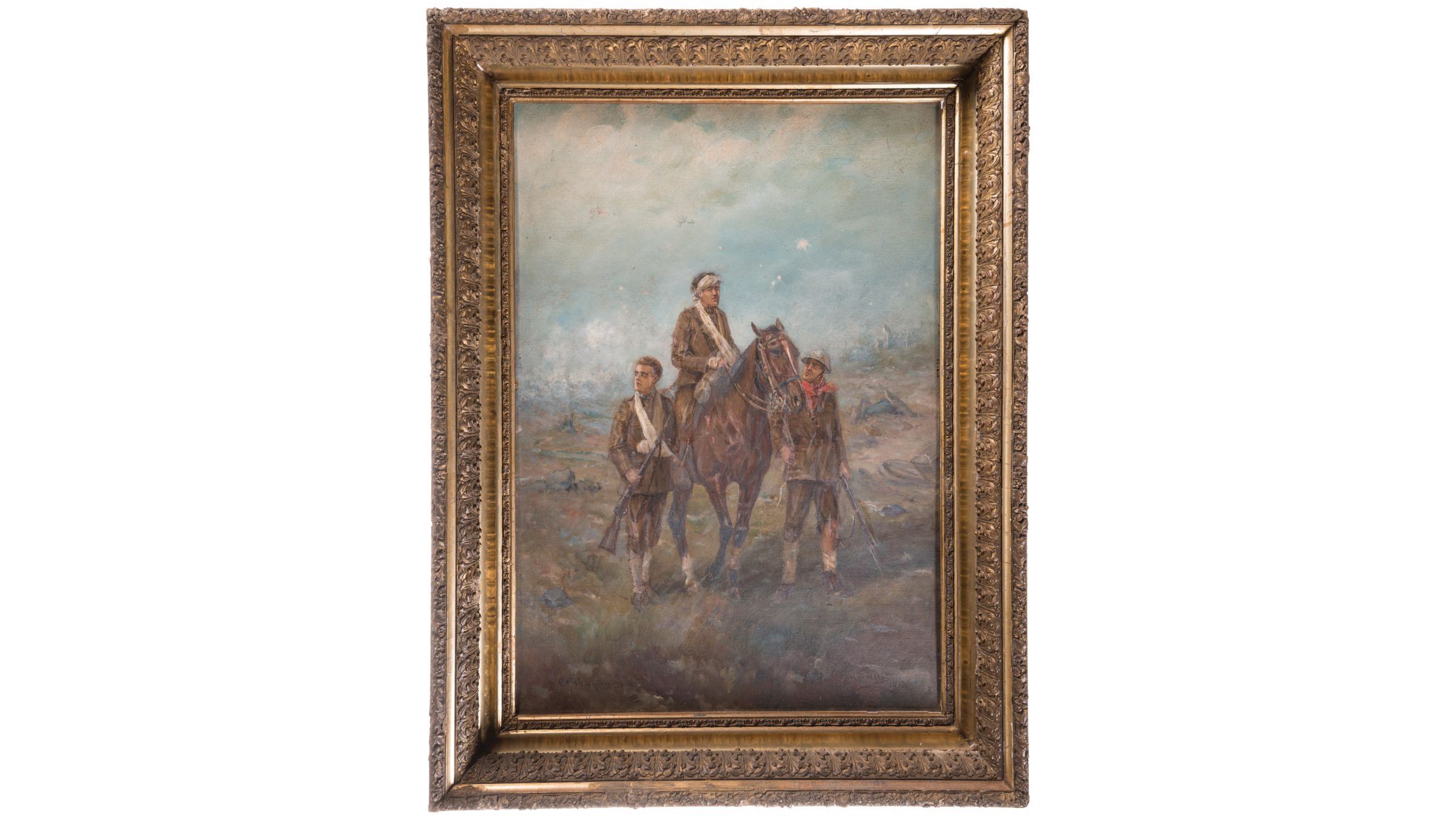 "Warrior" Theme Gean Smith Oil on Canvas Painting | Rock Island Auction