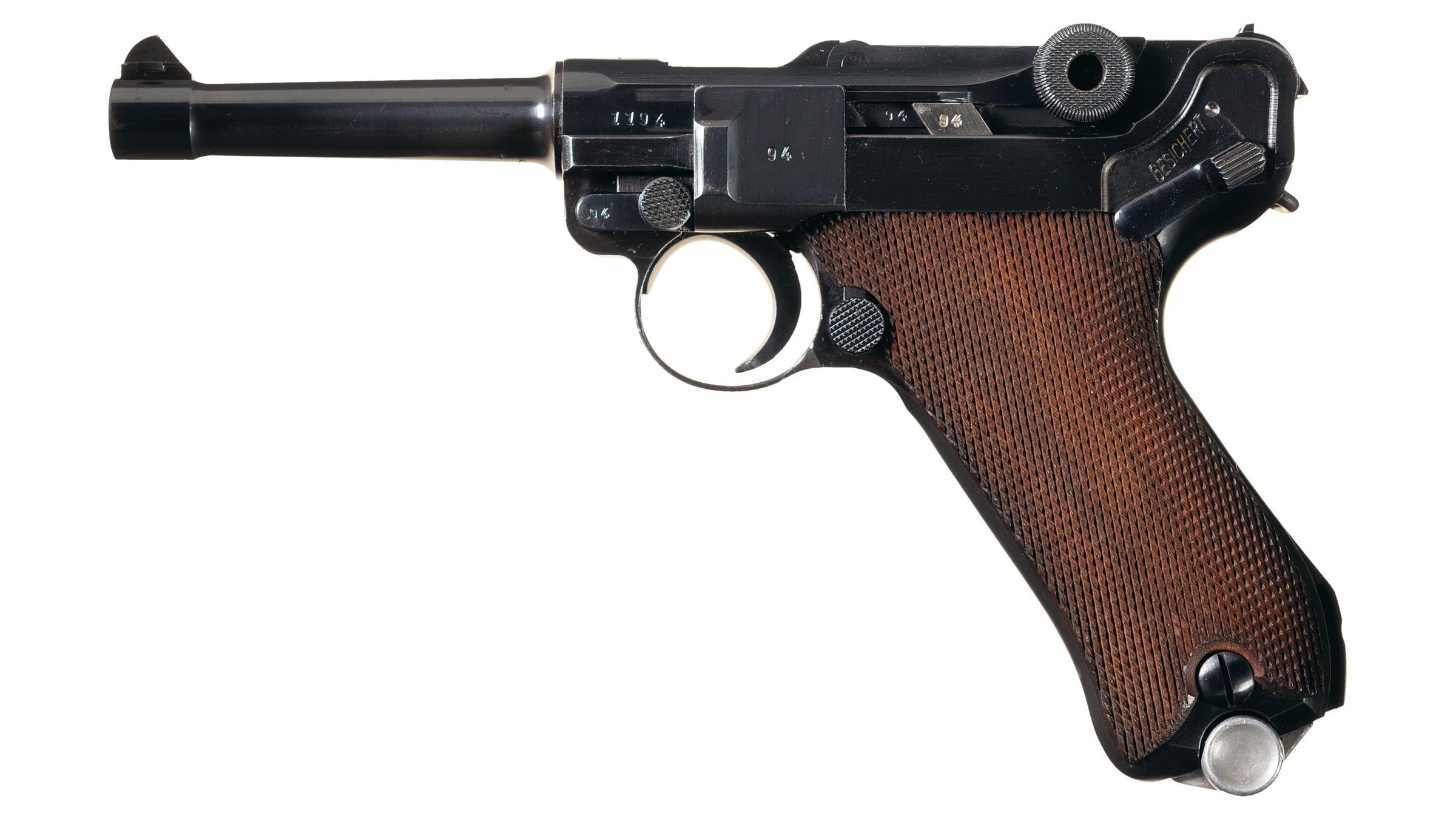 Mauser "S/42" Code, 1938 Luger Pistol with Naval Unit Marking | Rock ...