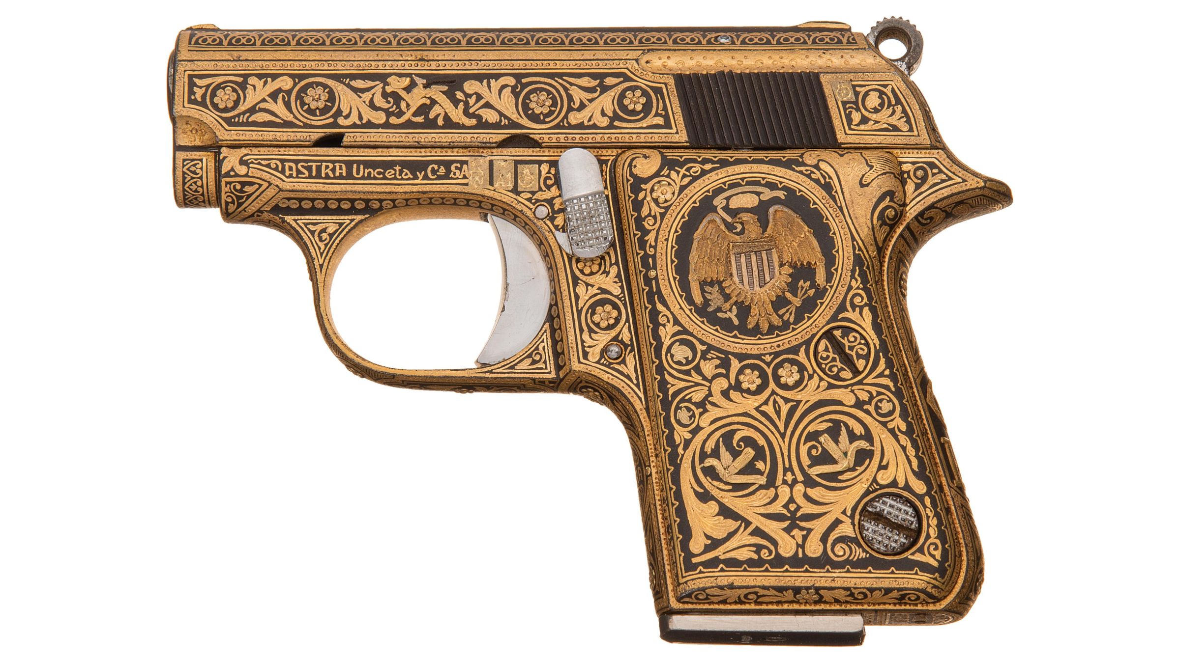 Gold Damascened Astra Model 2000 Cub Semi-Automatic Pistol | Rock ...