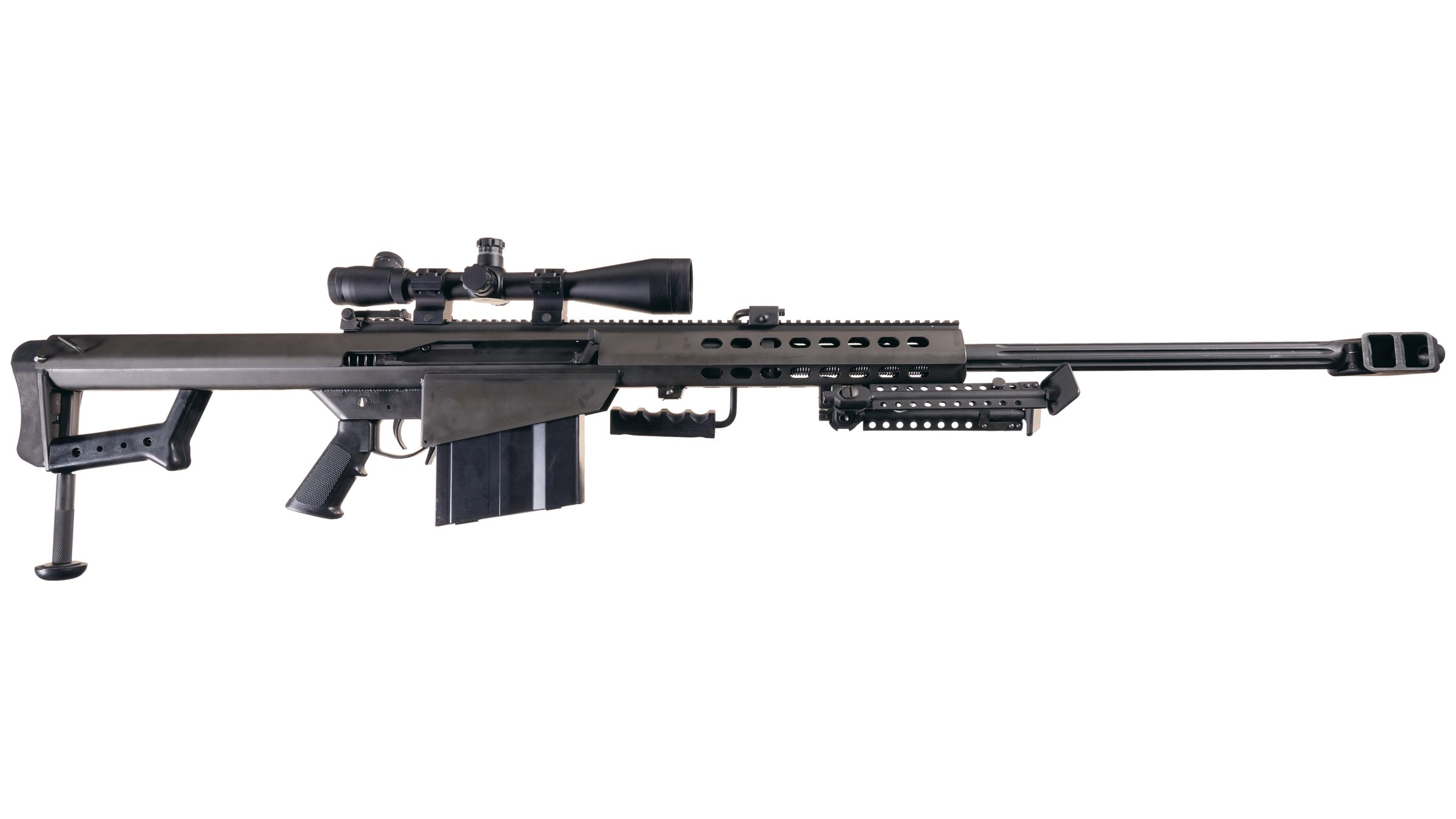 Barrett M82A1 Semi-Automatic .50 BMG Rifle with Scope and Case | Rock ...