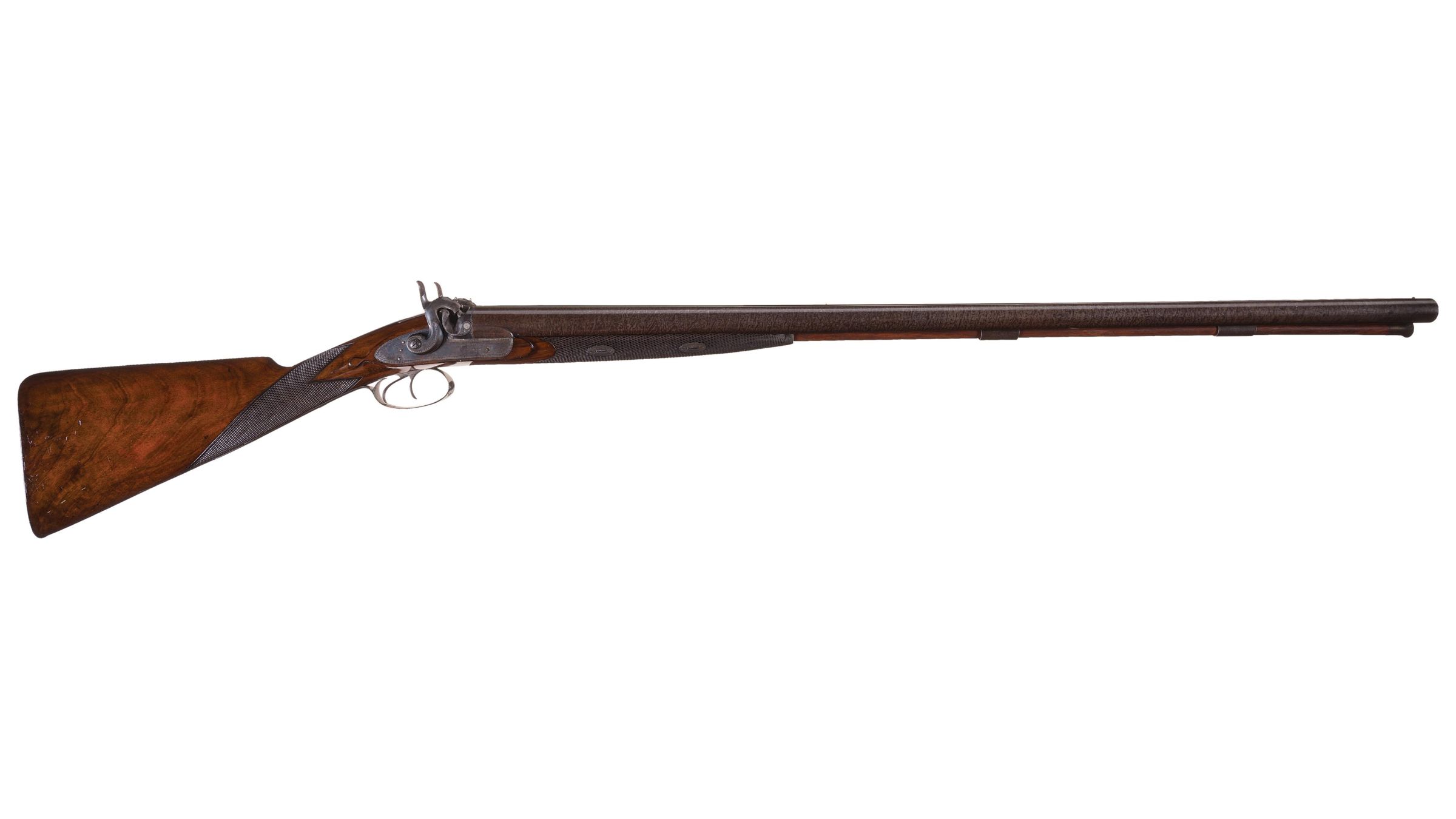 New York Retailed W. Moore 8 Bore Double Barrel Hammer Shotgun | Rock ...