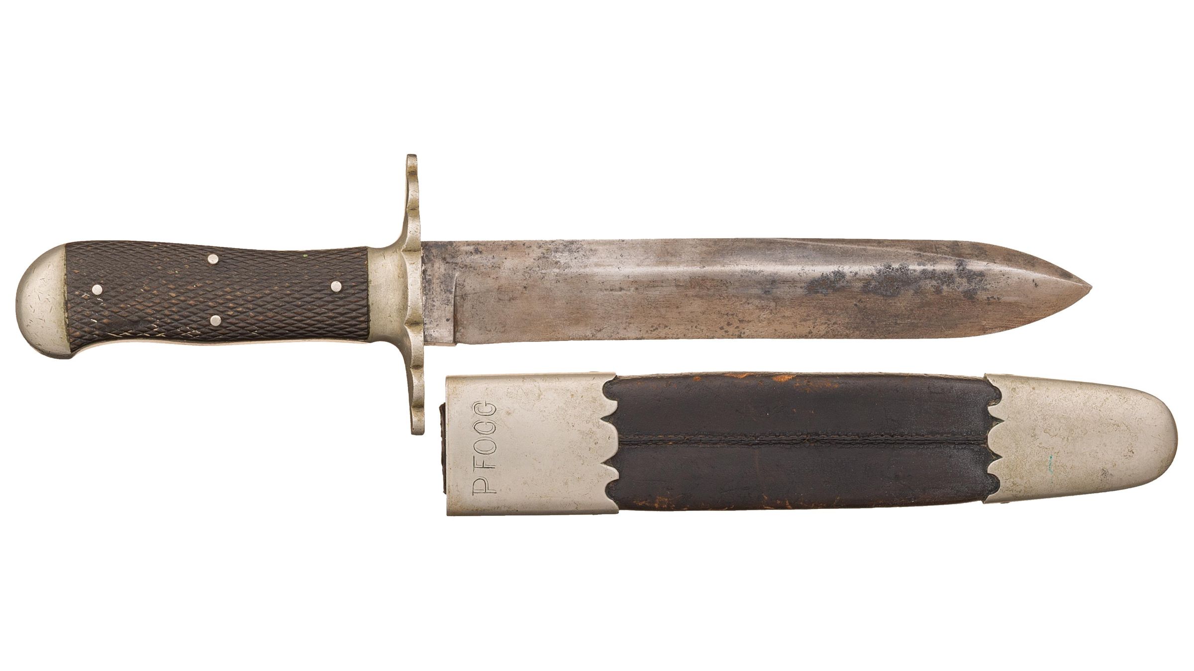 Joseph Rodgers & Sons Sheffield Bowie Knife with Sheath | Rock Island ...