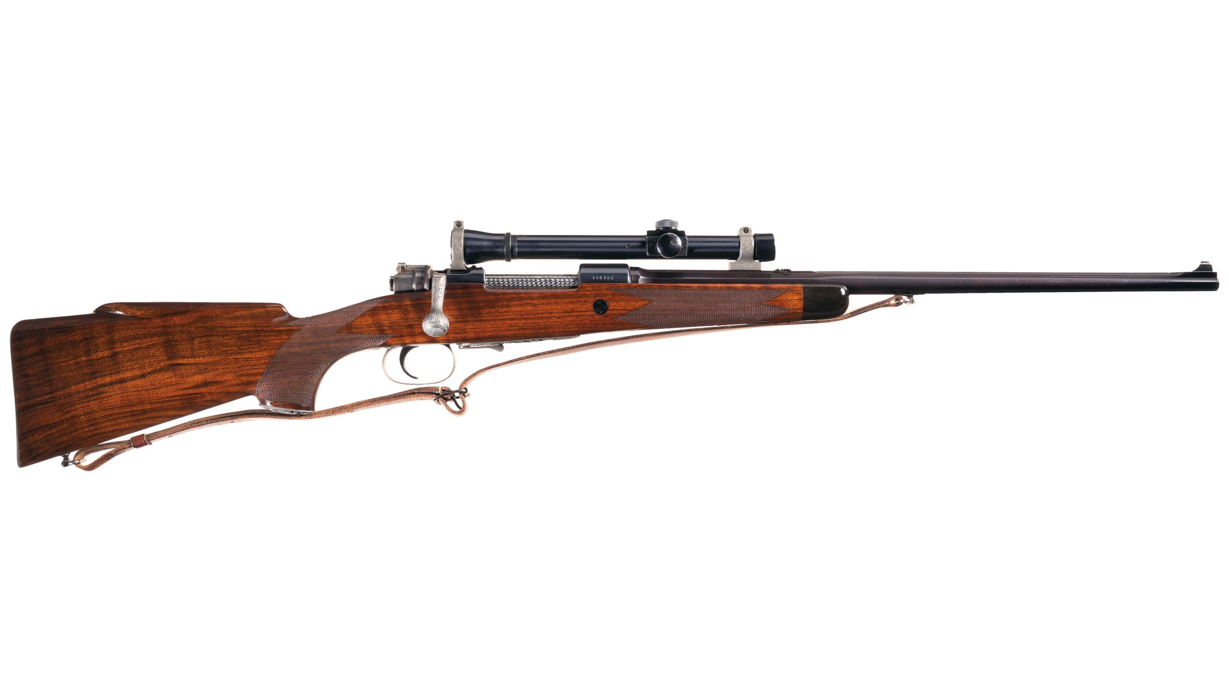 Engraved J.P. Sauer & Son Mauser Bolt Action Rifle with Scope | Rock ...