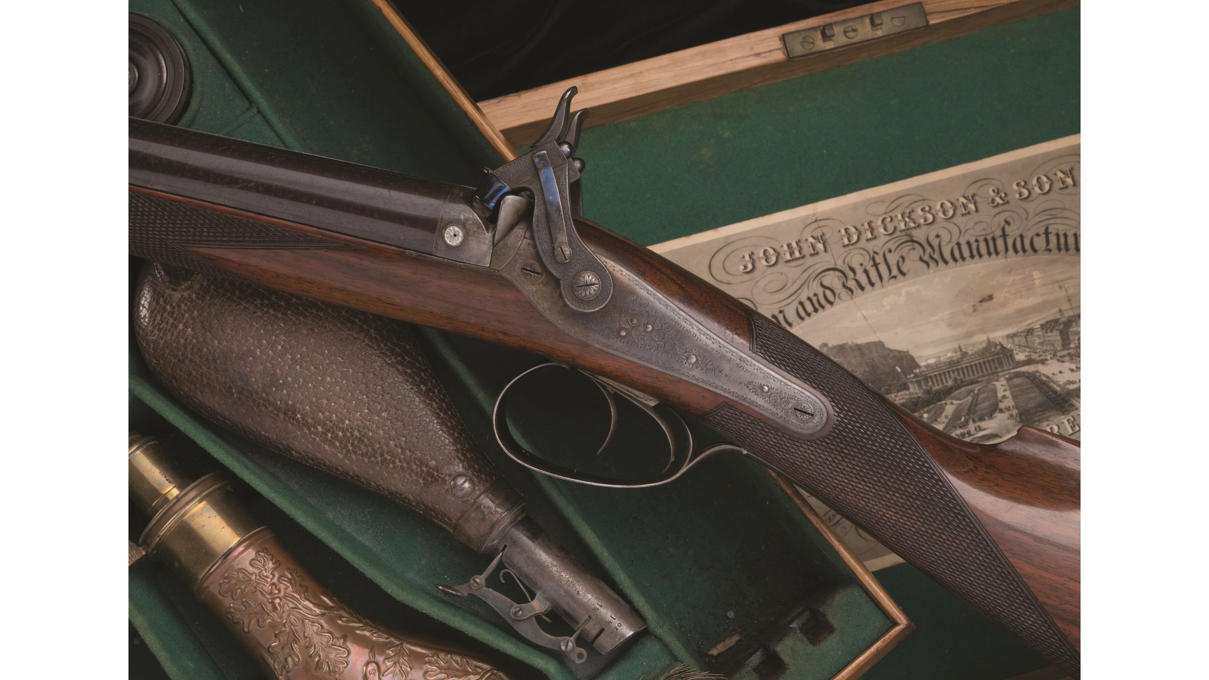 Dickson 12 Bore Percussion Double Shotgun for Charles Gordon | Rock ...