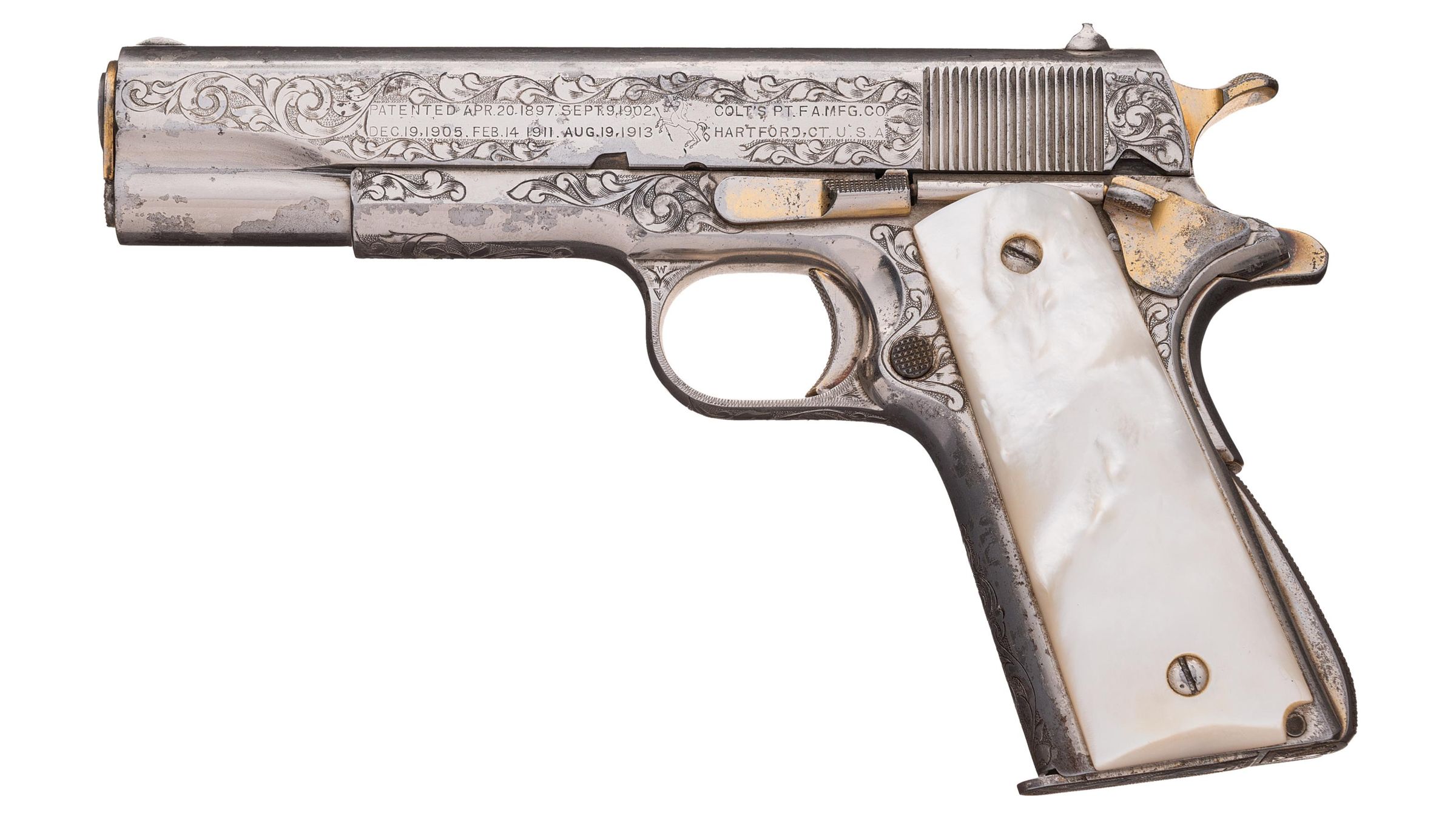 Cole Agee Engraved Pre-World War II Colt Government Model Pistol | Rock ...