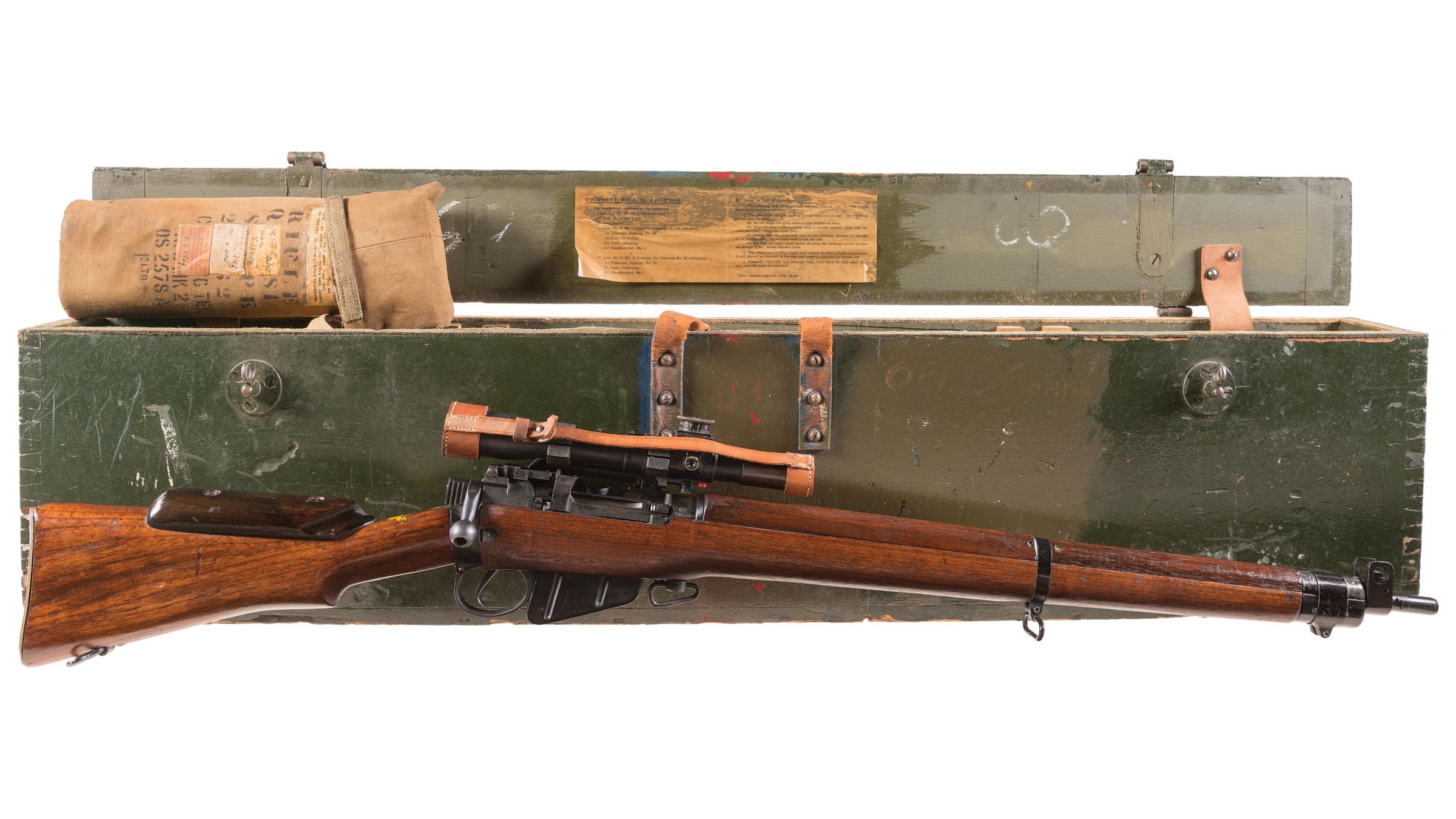 WWII British Enfield No. 4 Mk I (T) Bolt Action Sniper Rifle | Rock ...