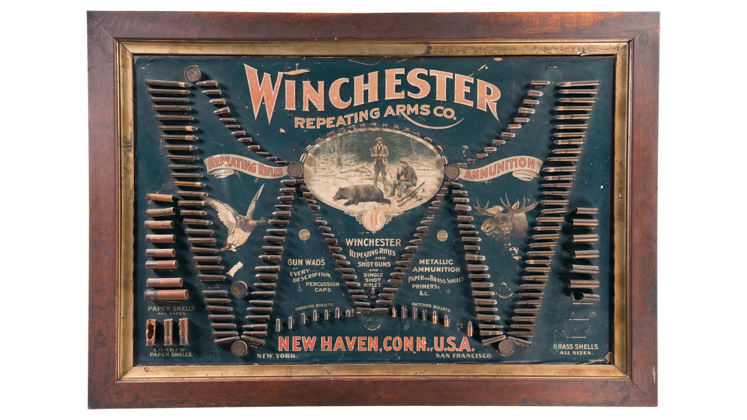 Winchester "Double W" Ammunition Display Bullet Board | Rock Island Auction