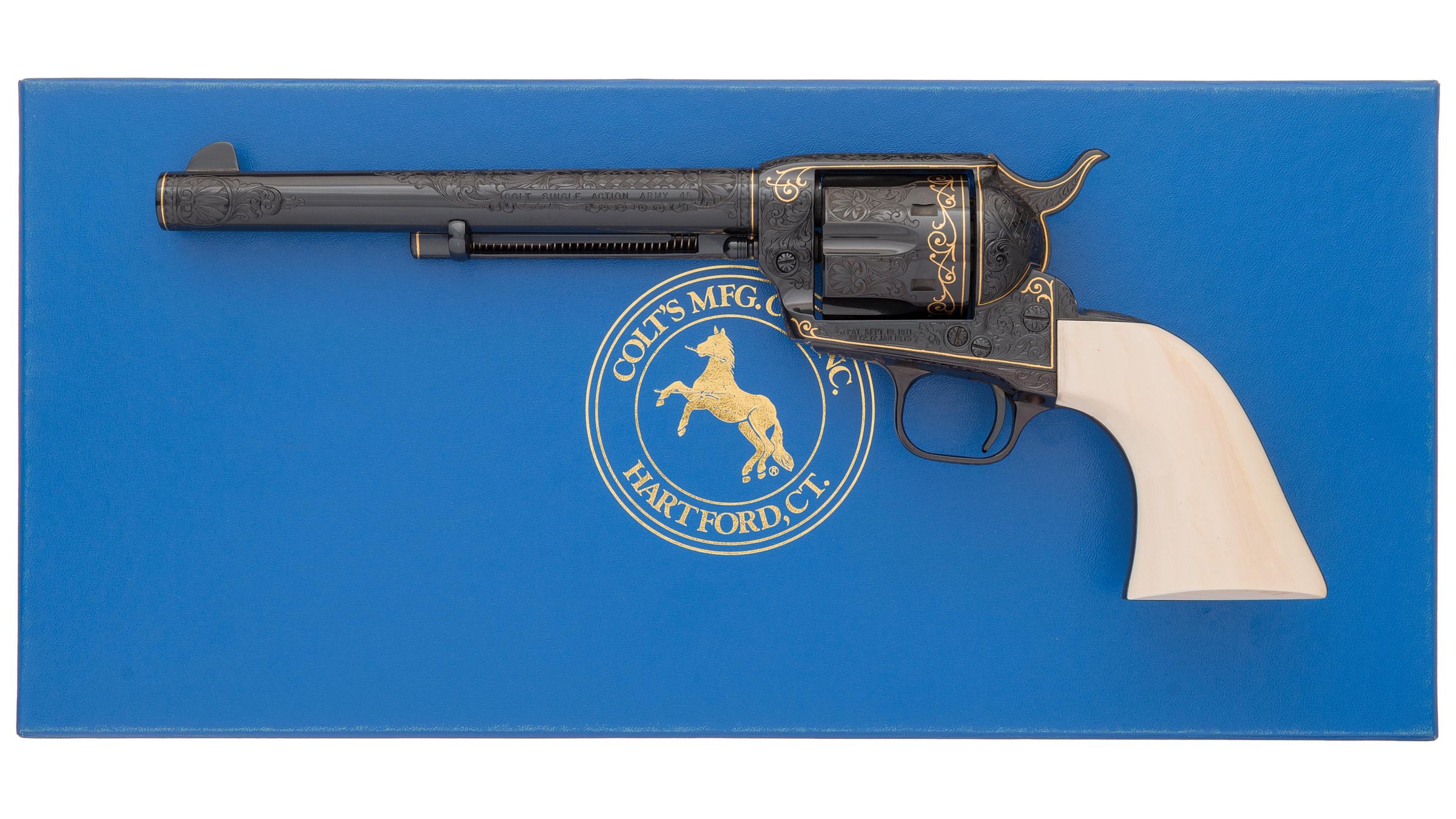 Engraved Gold Inlaid Colt SAA Revolver | Rock Island Auction