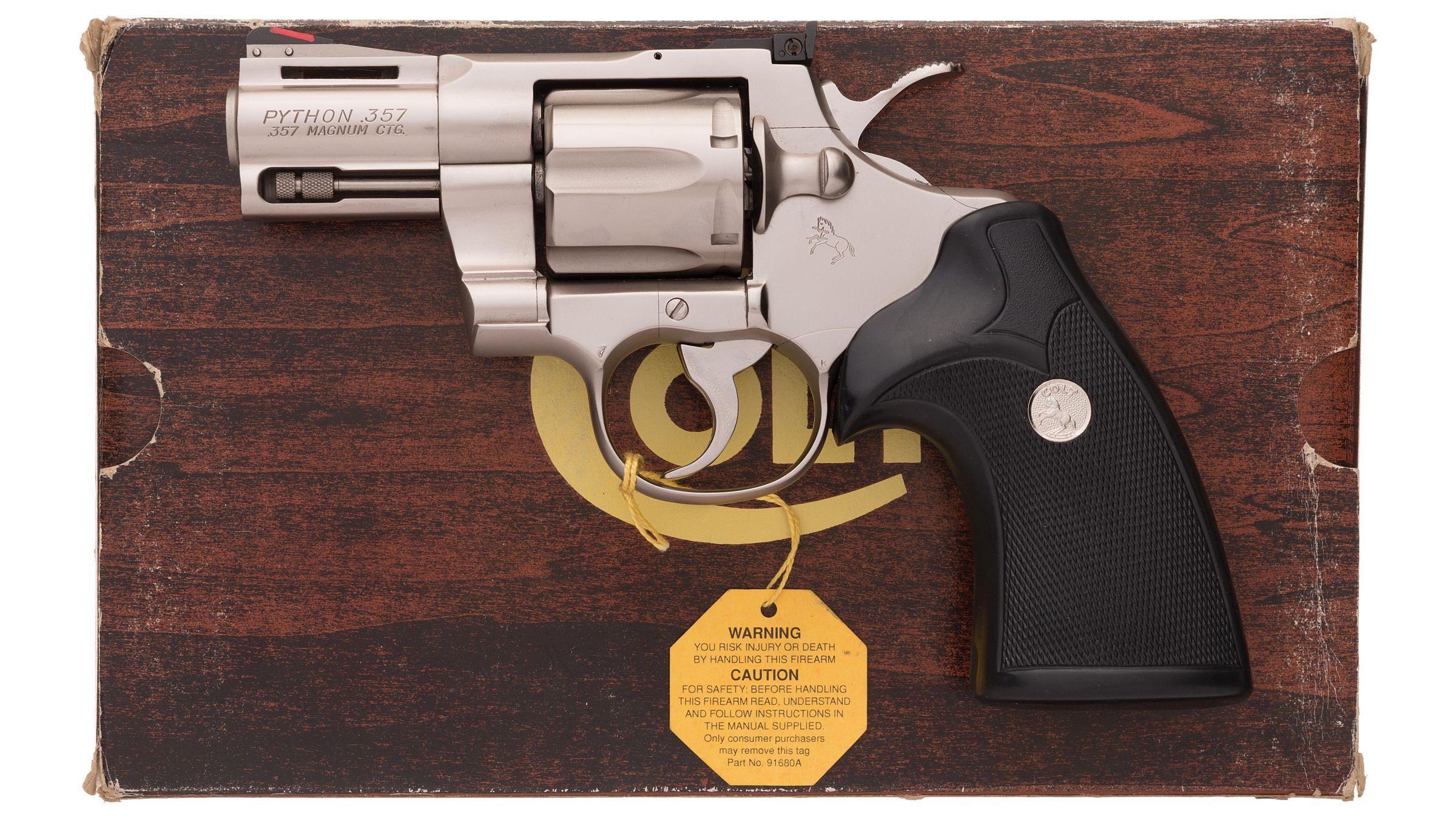Electroless Nickel Colt Python Revolver with 2 1/2 Inch Barrel | Rock ...