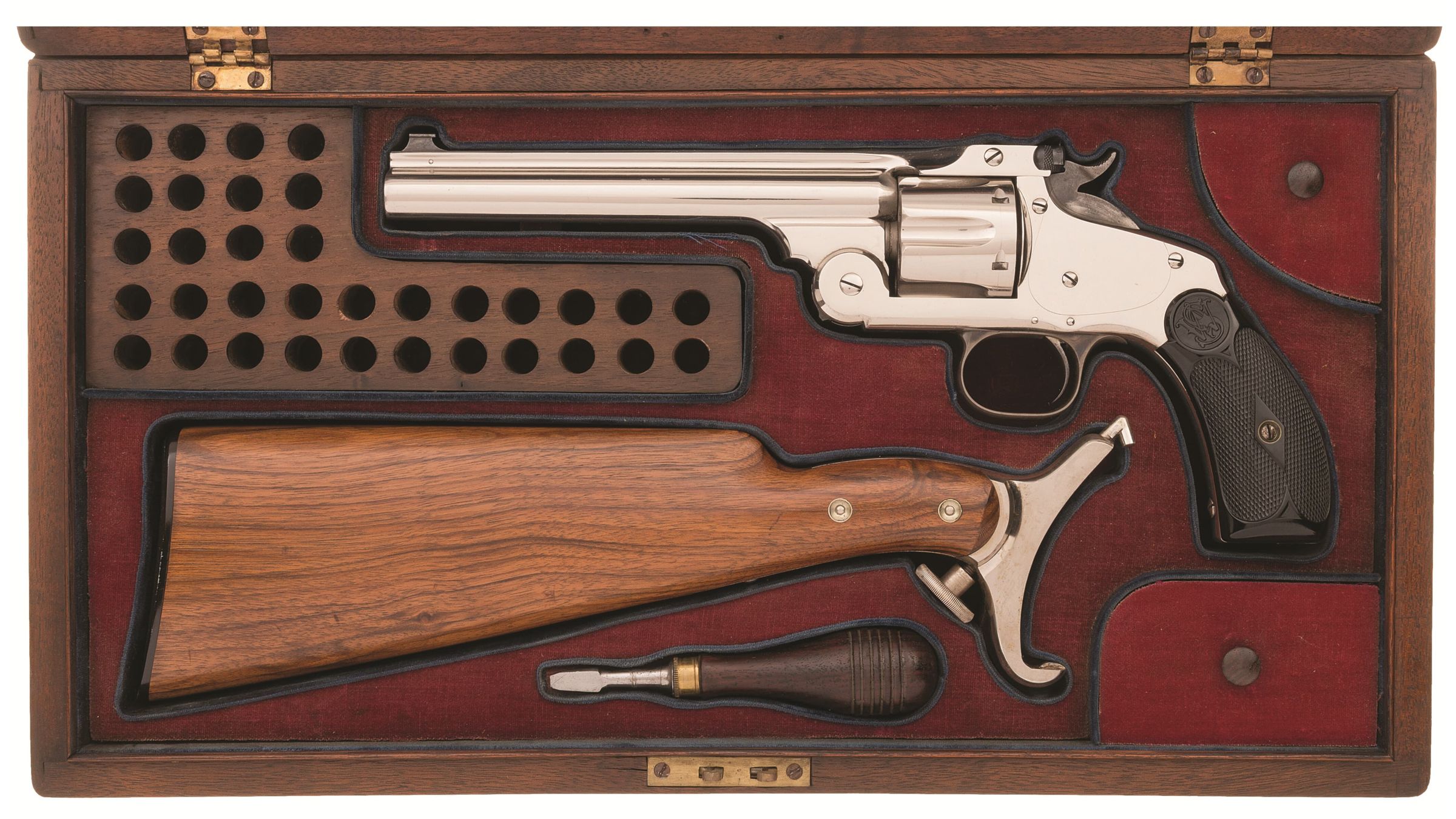 Smith & Wesson New Model No. 3 Target Revolver, Stock and Case | Rock ...