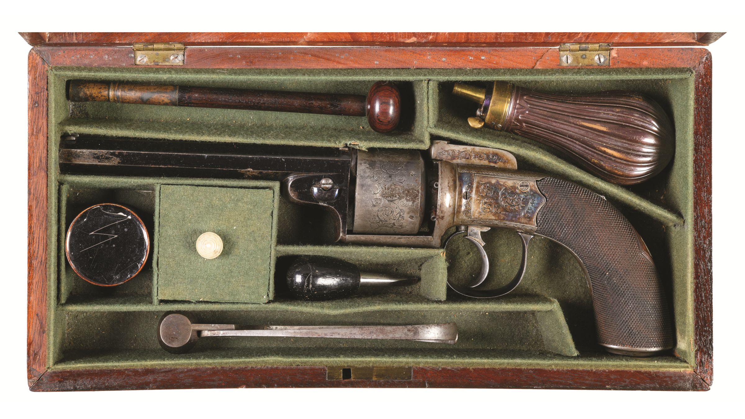 Cased S. Roberts Marked Transitional Percussion Revolver | Rock Island ...