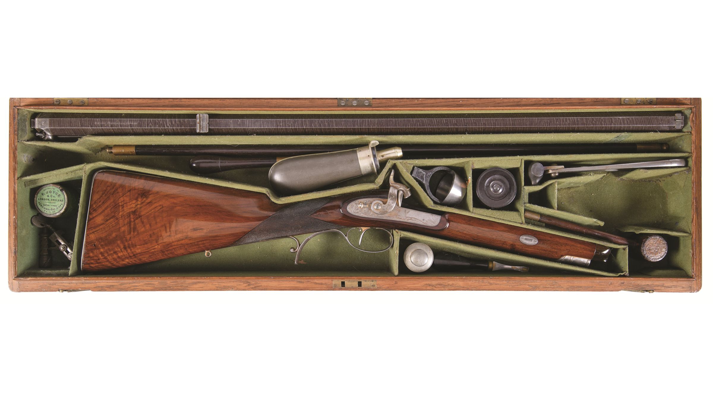 Cased Joseph Lang 16-Bore Percussion Sporting Rifle | Rock Island Auction