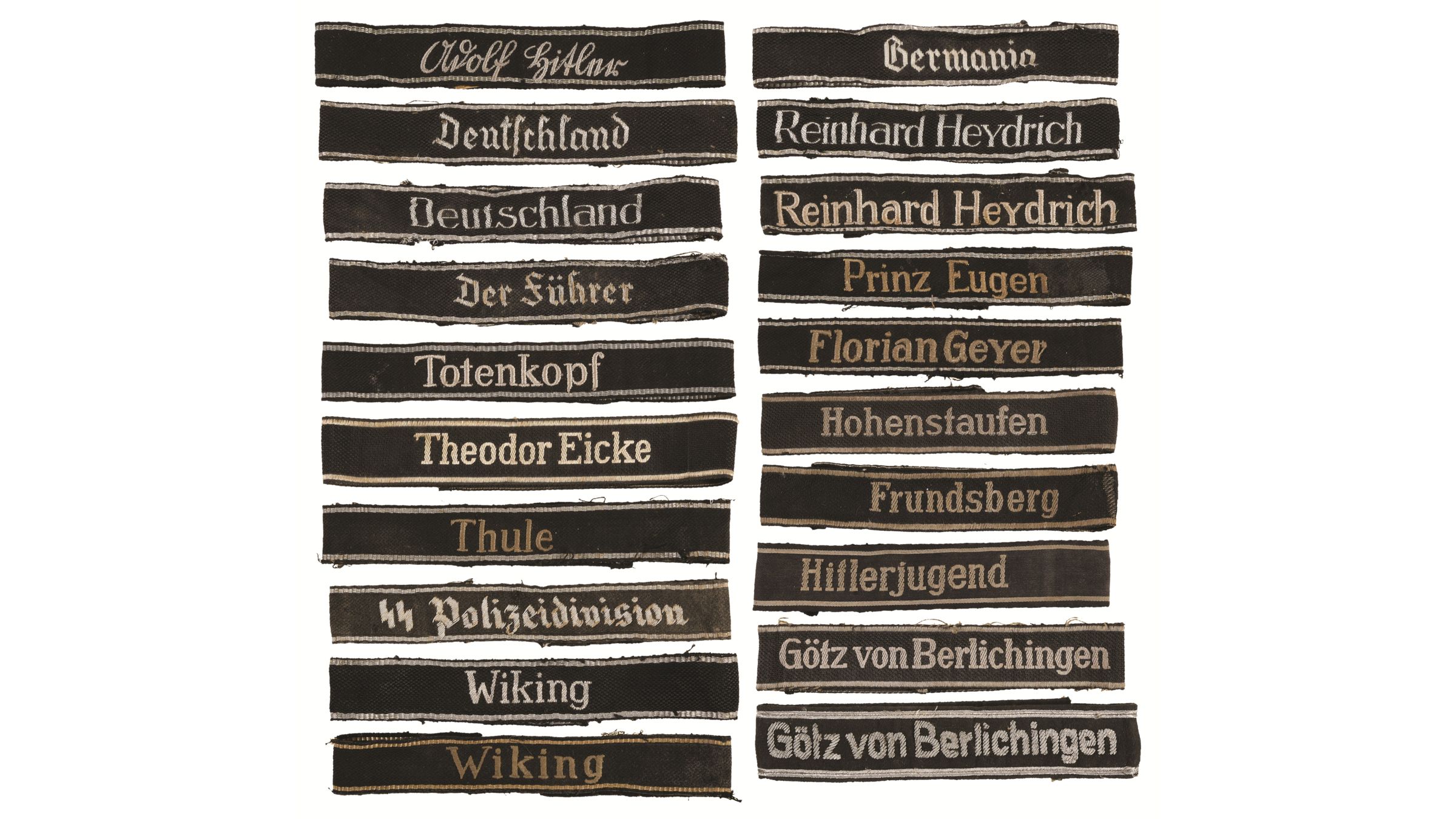 WWII Bring-Back SS Cuff Titles, Published | Rock Island Auction