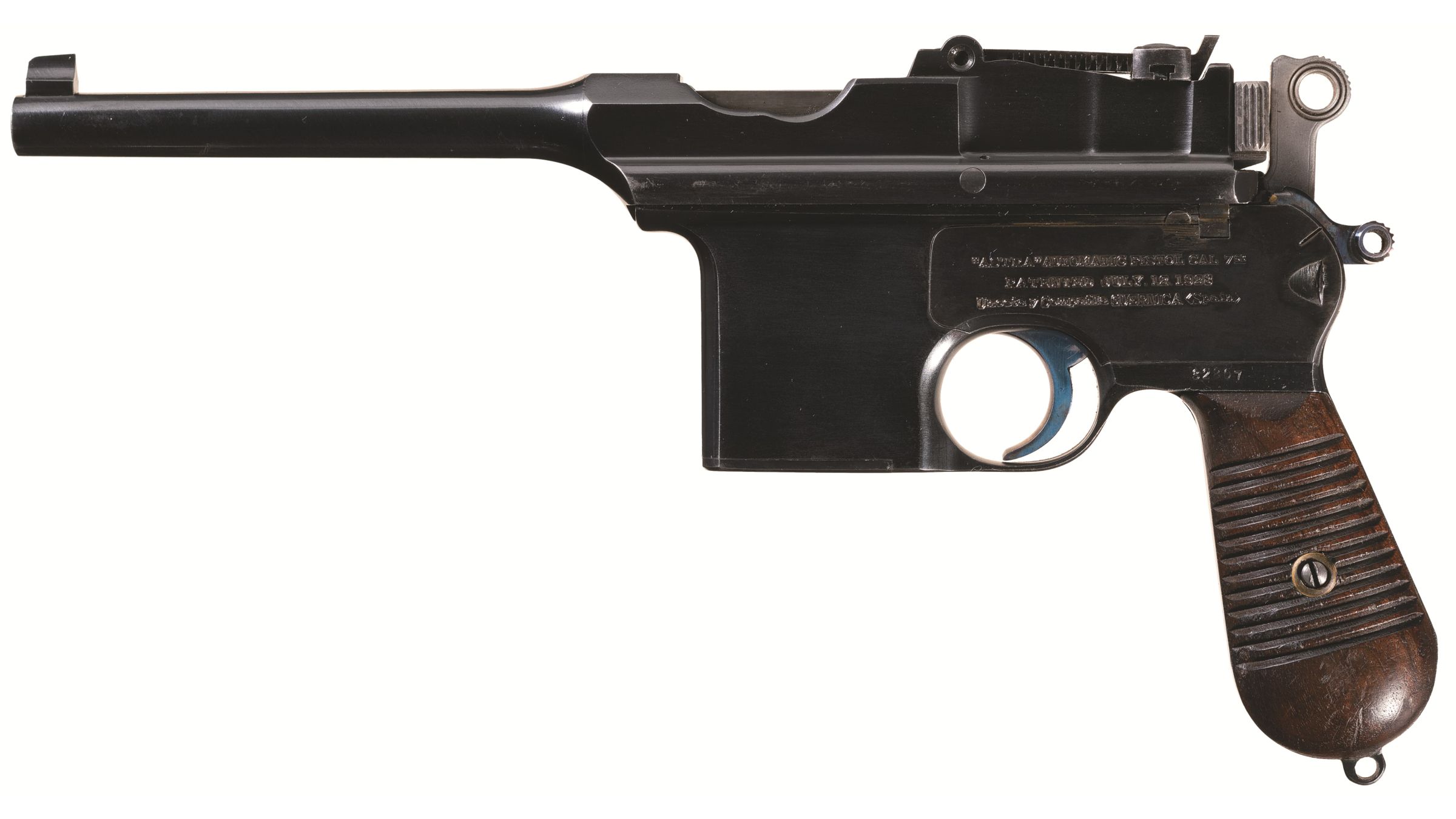 WWII German Army Range Astra Model 900 Pistol, Shoulder Stock | Rock ...
