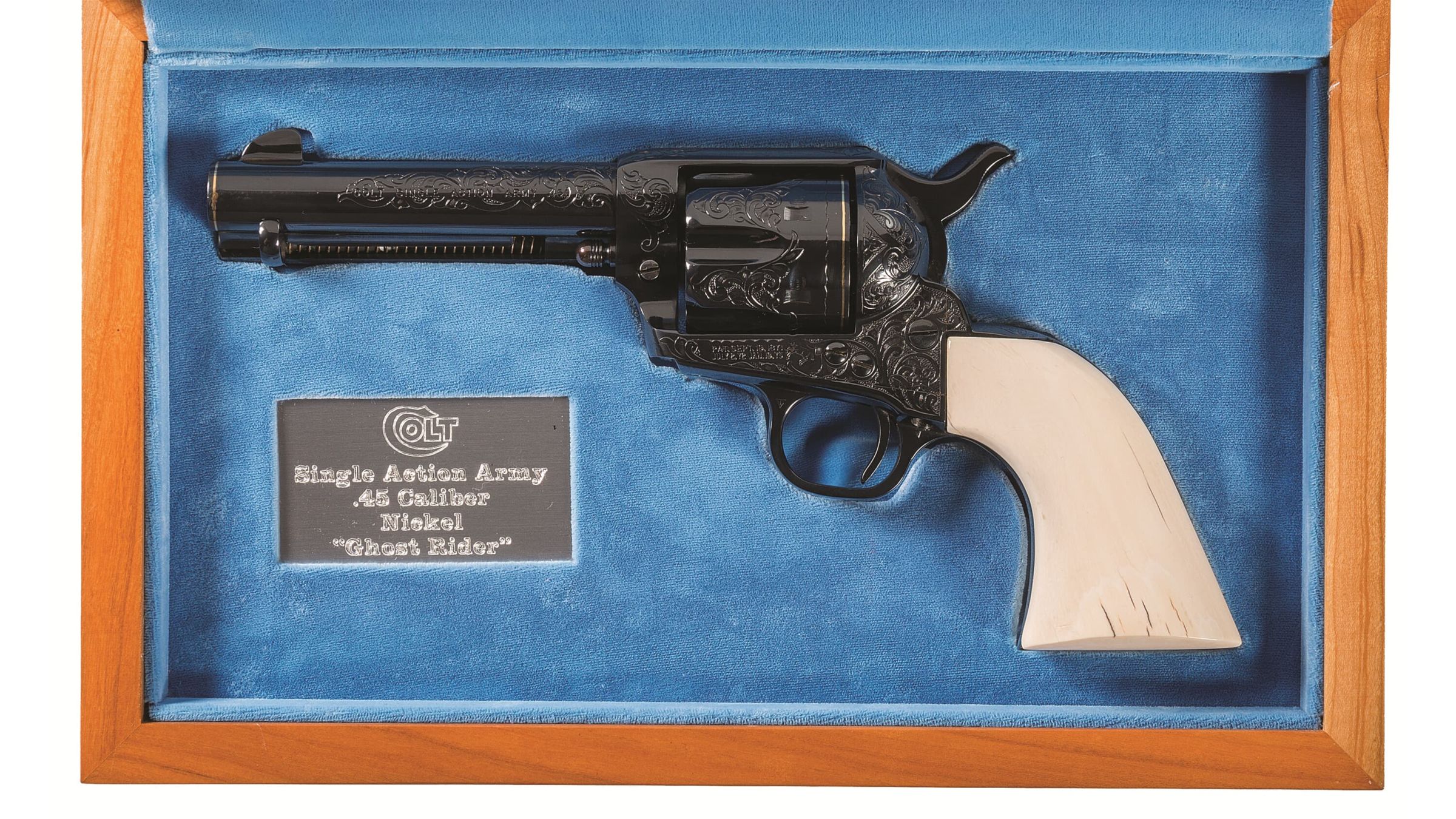 Engraved Gold Inlaid Colt "Ghost Rider" Single Action Army | Rock ...