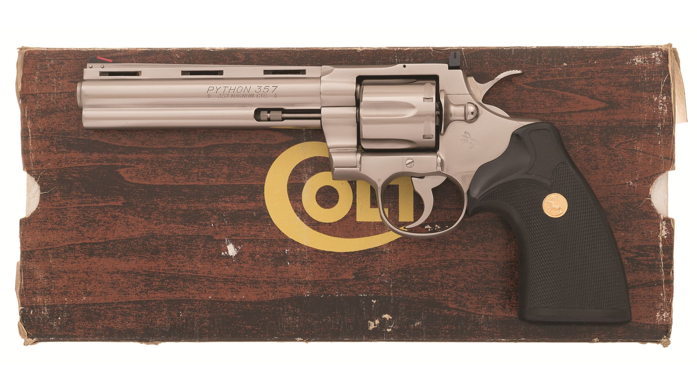 Electroless Nickel Colt Python Double Action Revolver with Box | Rock ...
