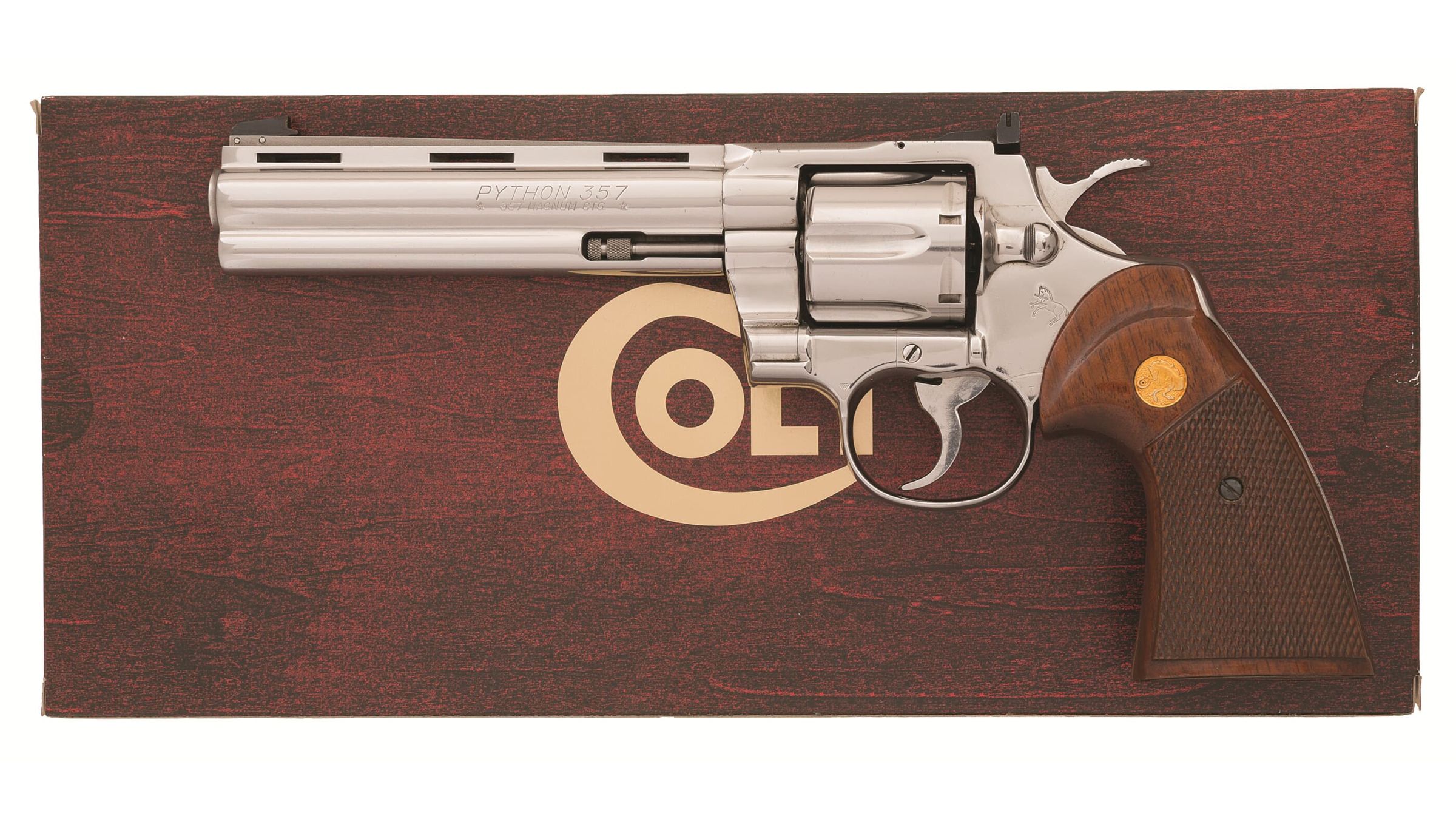 Bright Stainless Colt Python Double Action Revolver with Box | Rock ...