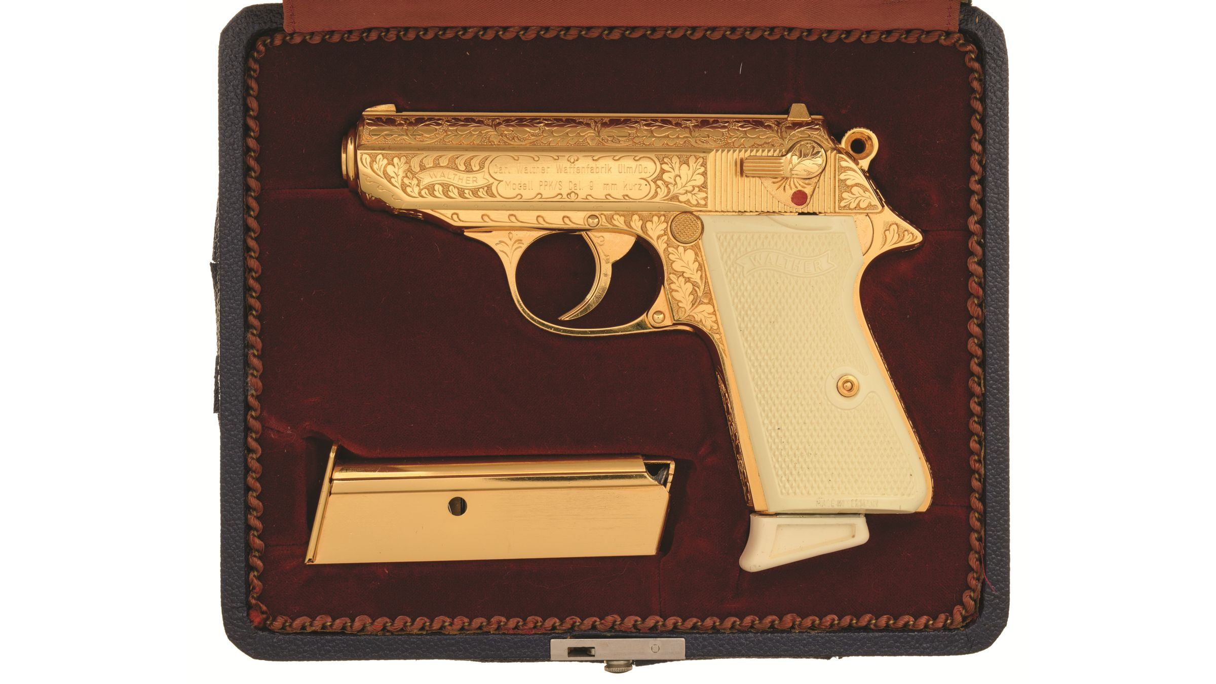 Engraved and Gold Plated Walther/Interarms Model PPK/S Pistol | Rock ...