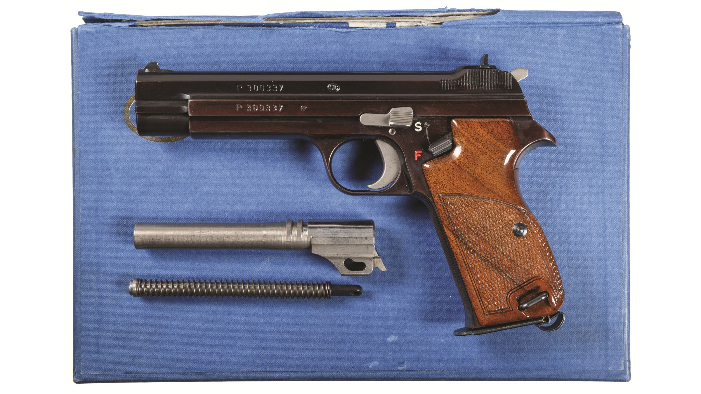 SIG P210 Semi-Automatic Pistol with Conversion Kit, Box and Case | Rock ...