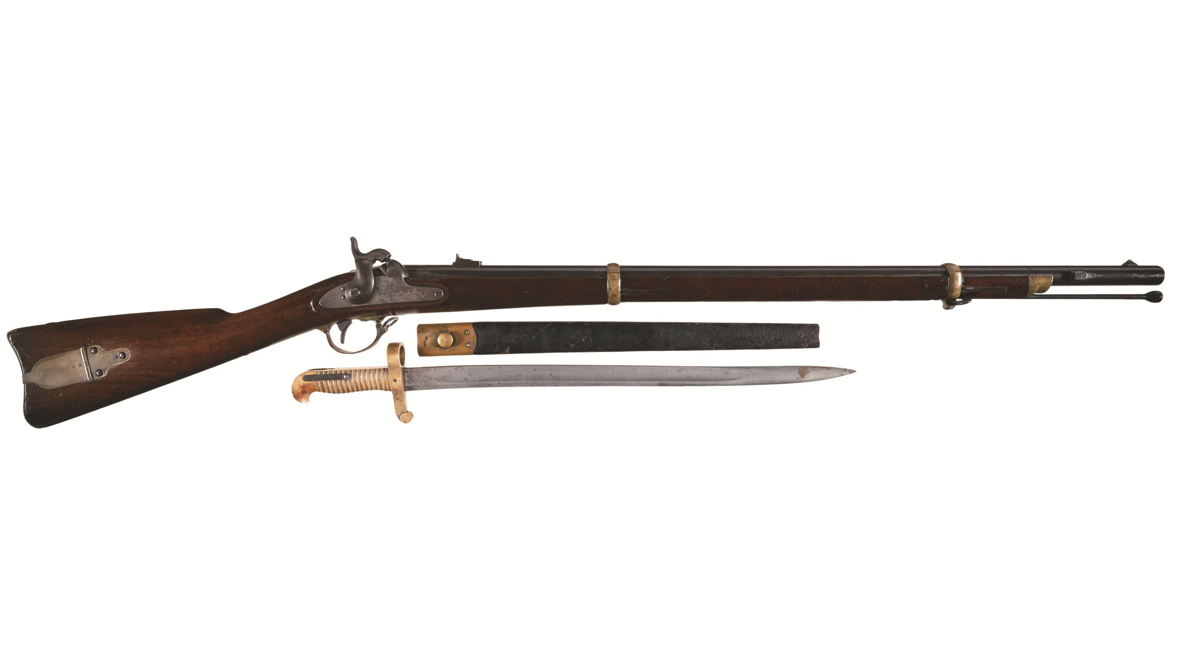 U.S. Civil War Remington Model 1863 "Zouave" Rifle with Bayonet | Rock ...