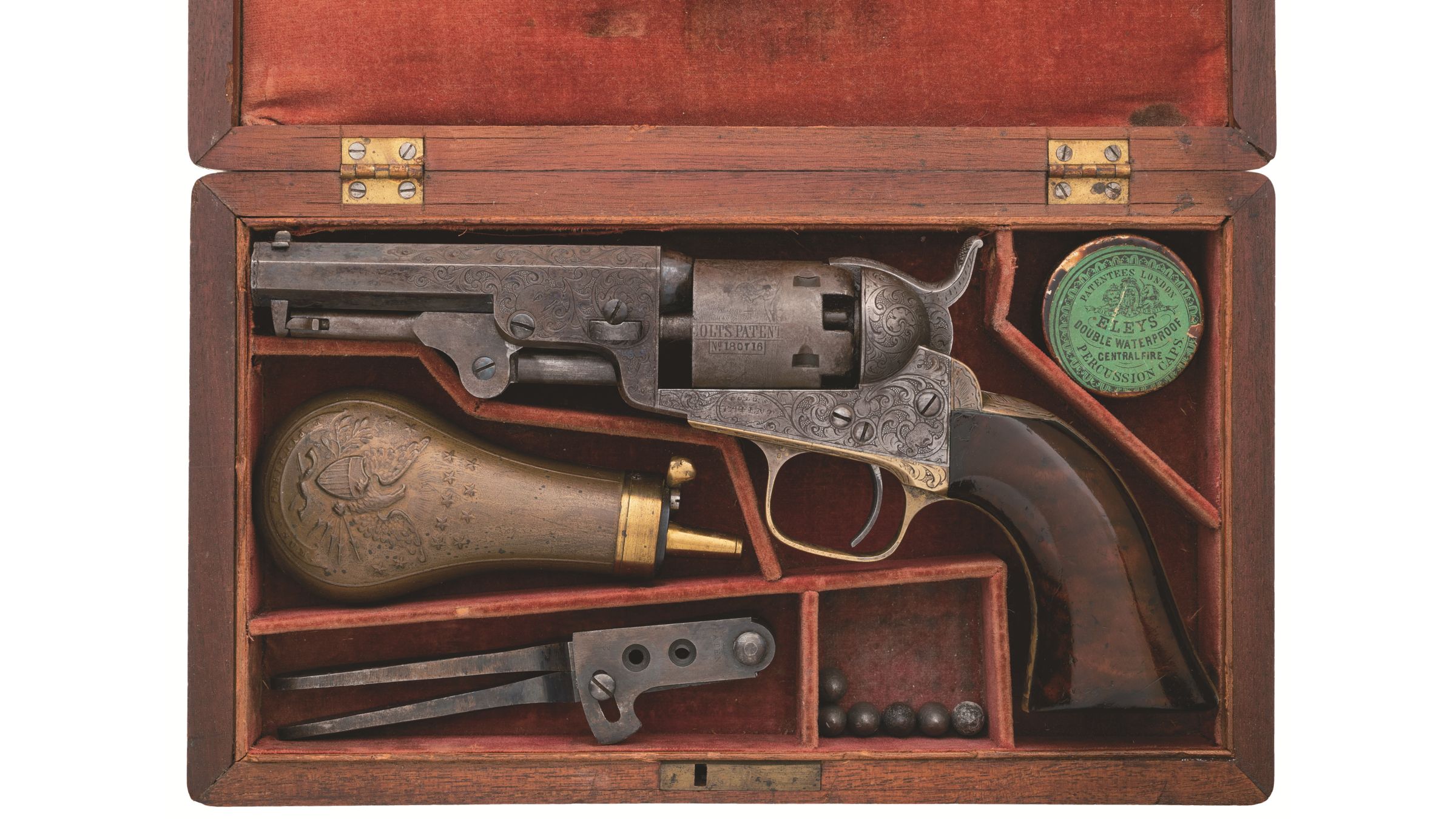 Fine Cased Factory Engraved Colt Model 1849 Revolver | Rock Island Auction