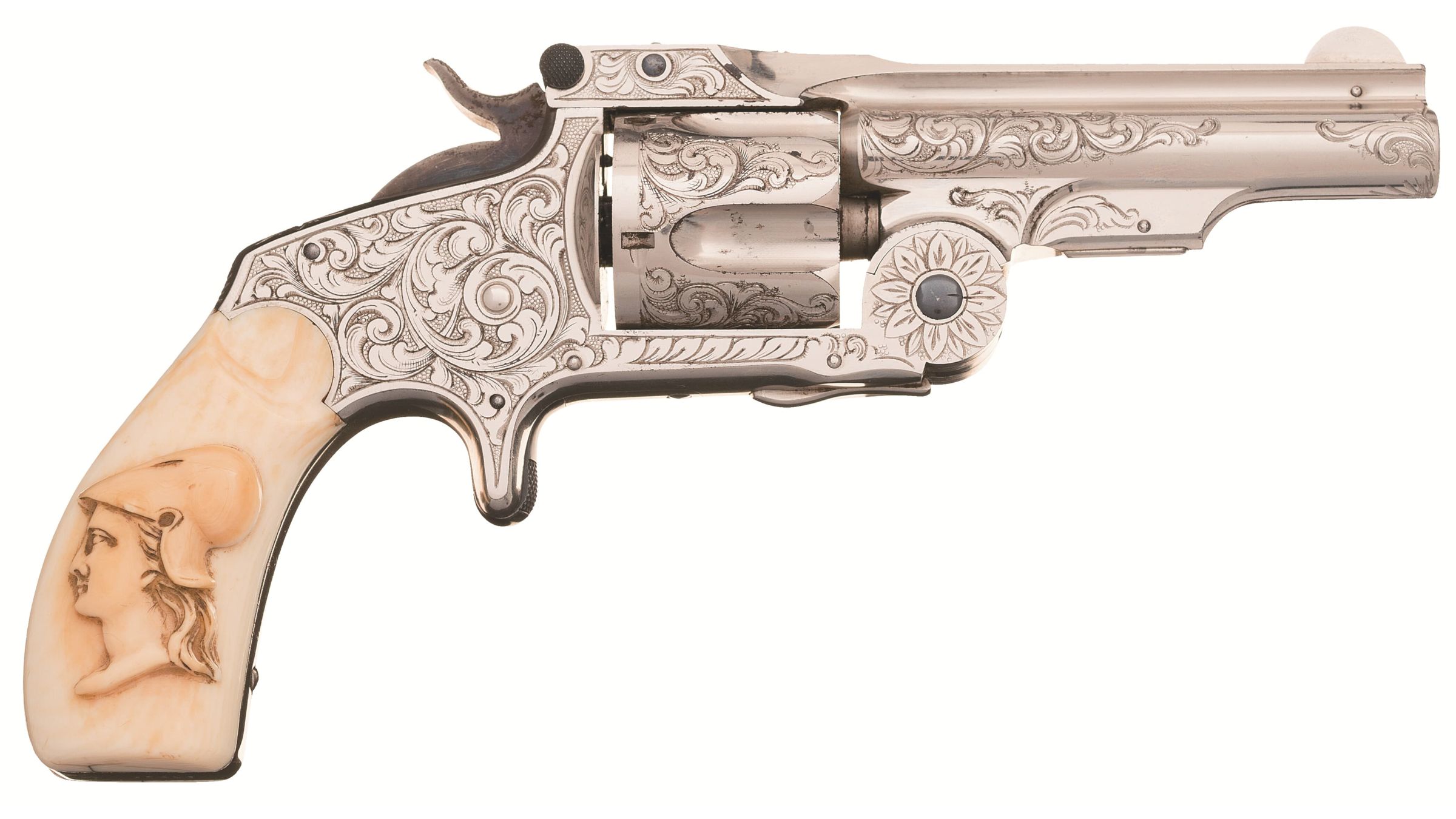 New York Panel Scene Engraved S&W Baby Russian Revolver | Rock Island ...