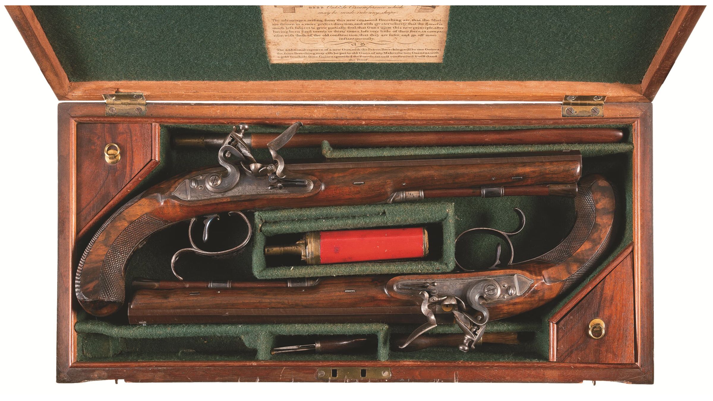 Cased Pair of Henry Nock Flintlock Dueling Pistols | Rock Island Auction