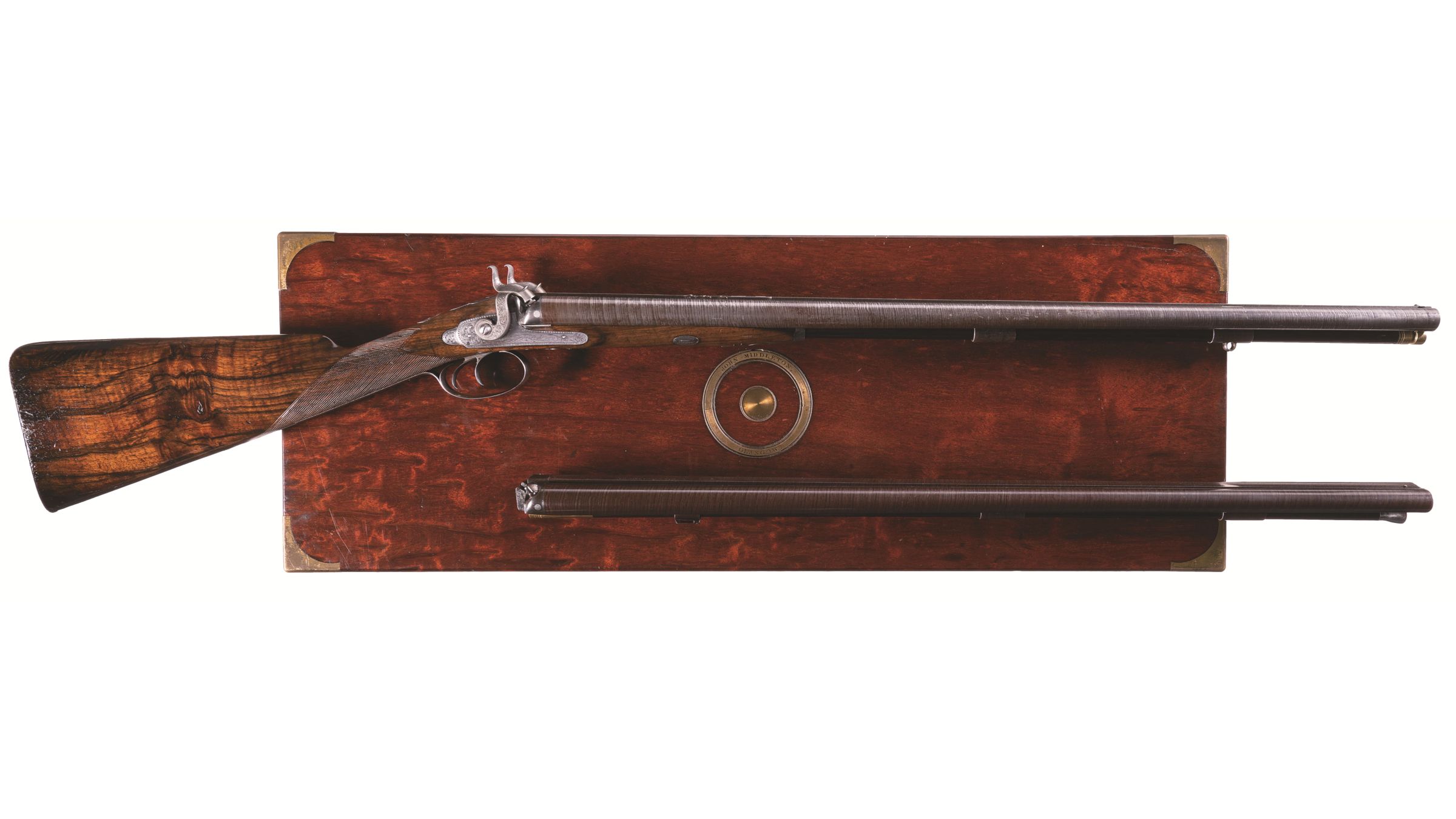Cased Charles Ingram Side by Side Percussion Sporting Gun | Rock Island ...