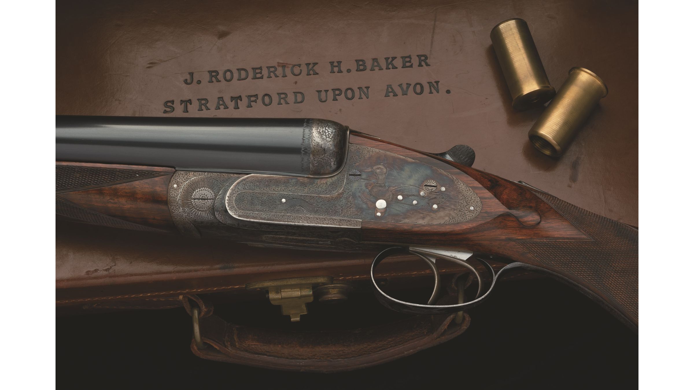 Harry Kell Attributed Engraved William Ford Duck Gun with Case | Rock ...