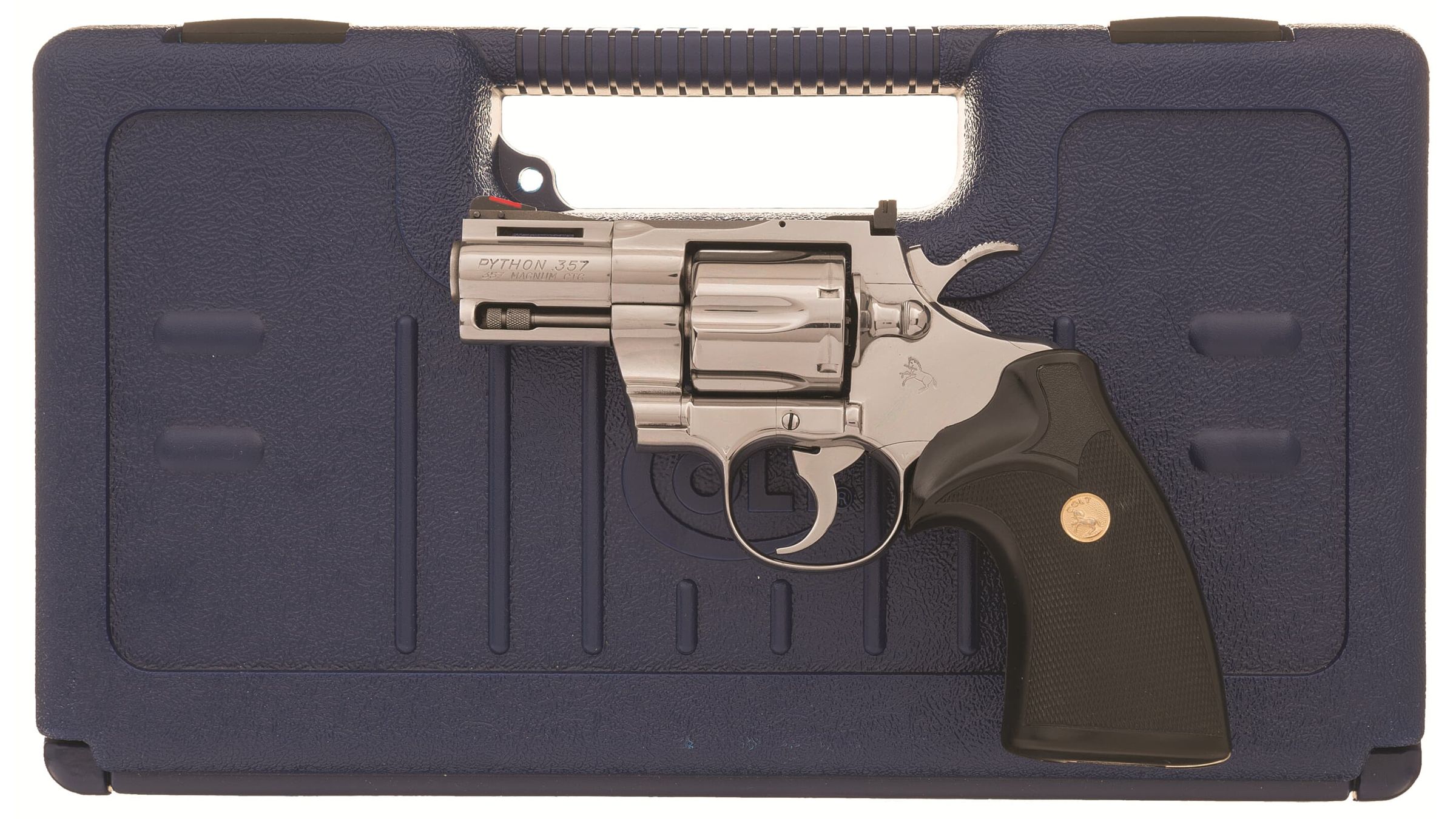 Bright Stainless Colt Python Revolver with 2 1/2 Inch Barrel | Rock ...