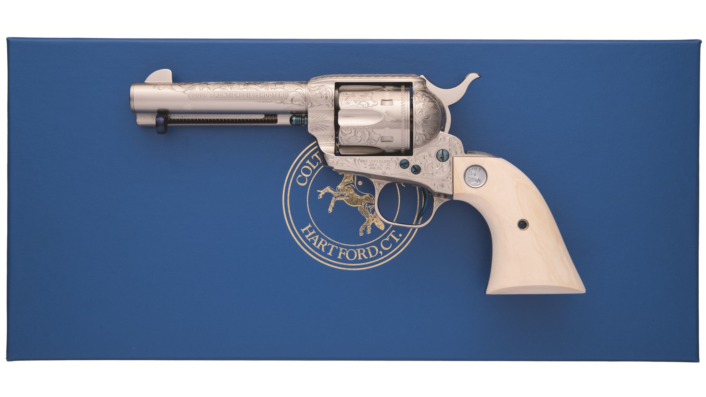 Adams Engraved Colt Frontier Six Shooter Single Action Army | Rock ...