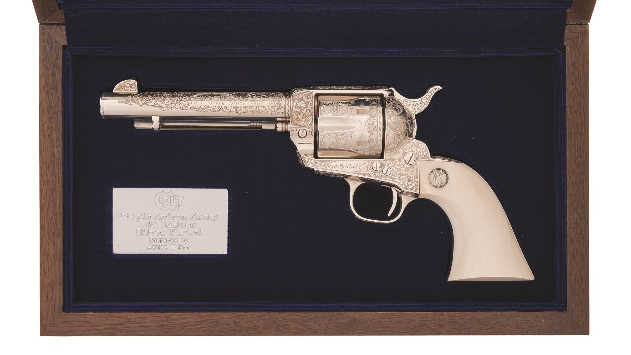 Engraved Silver Plated Colt Single Action Army Revolver | Rock Island ...