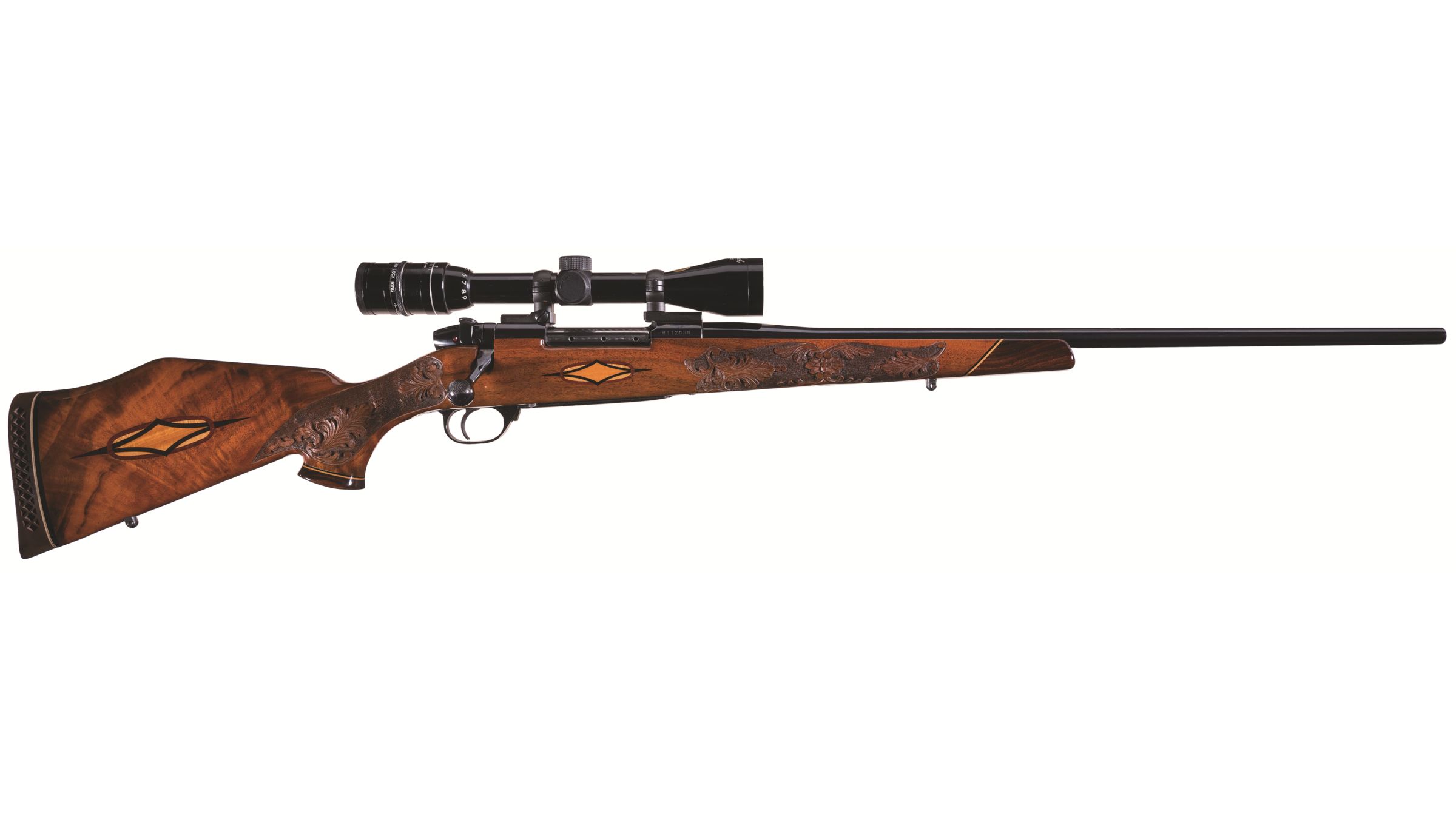 Engraved Weatherby Custom Grade Mark V Rifle with Scope | Rock Island ...