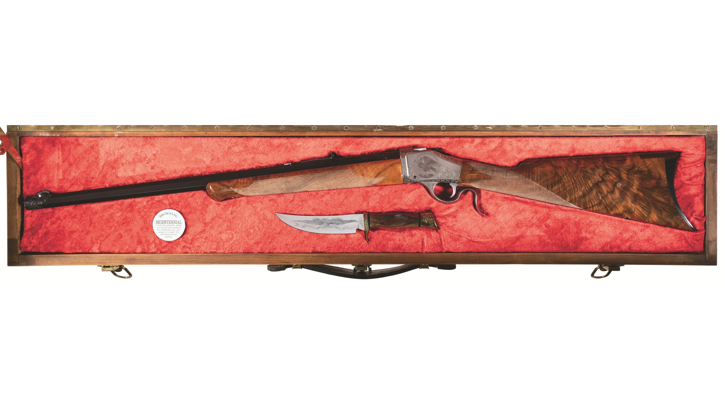 Cased, Engraved, and Signed Browning Bicentennial B 78 Rifle | Rock ...
