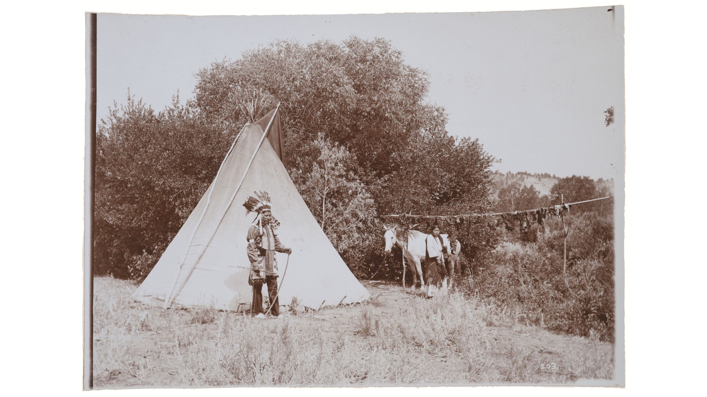 " Plenty Bird and Wife Beside Their Tepee, Cheyenne" by Huffman | Rock ...
