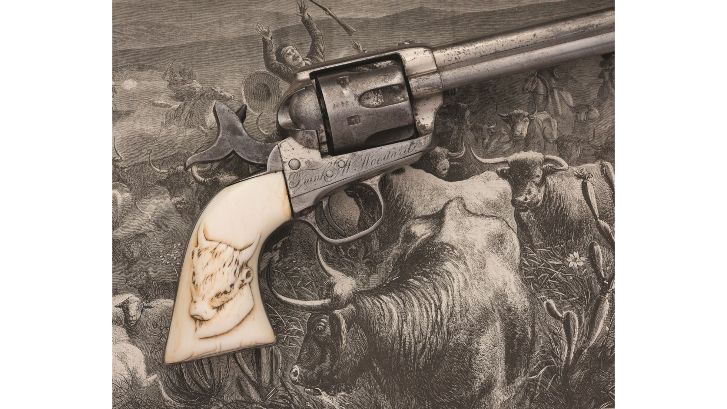 Colt Single Action Army Revolver with Buffalo Head Grip | Rock Island ...