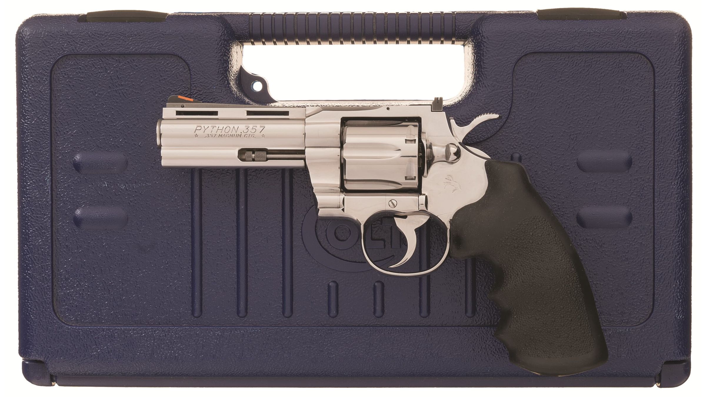 Bright Stainless Colt Python Double Action Revolver with Case | Rock ...