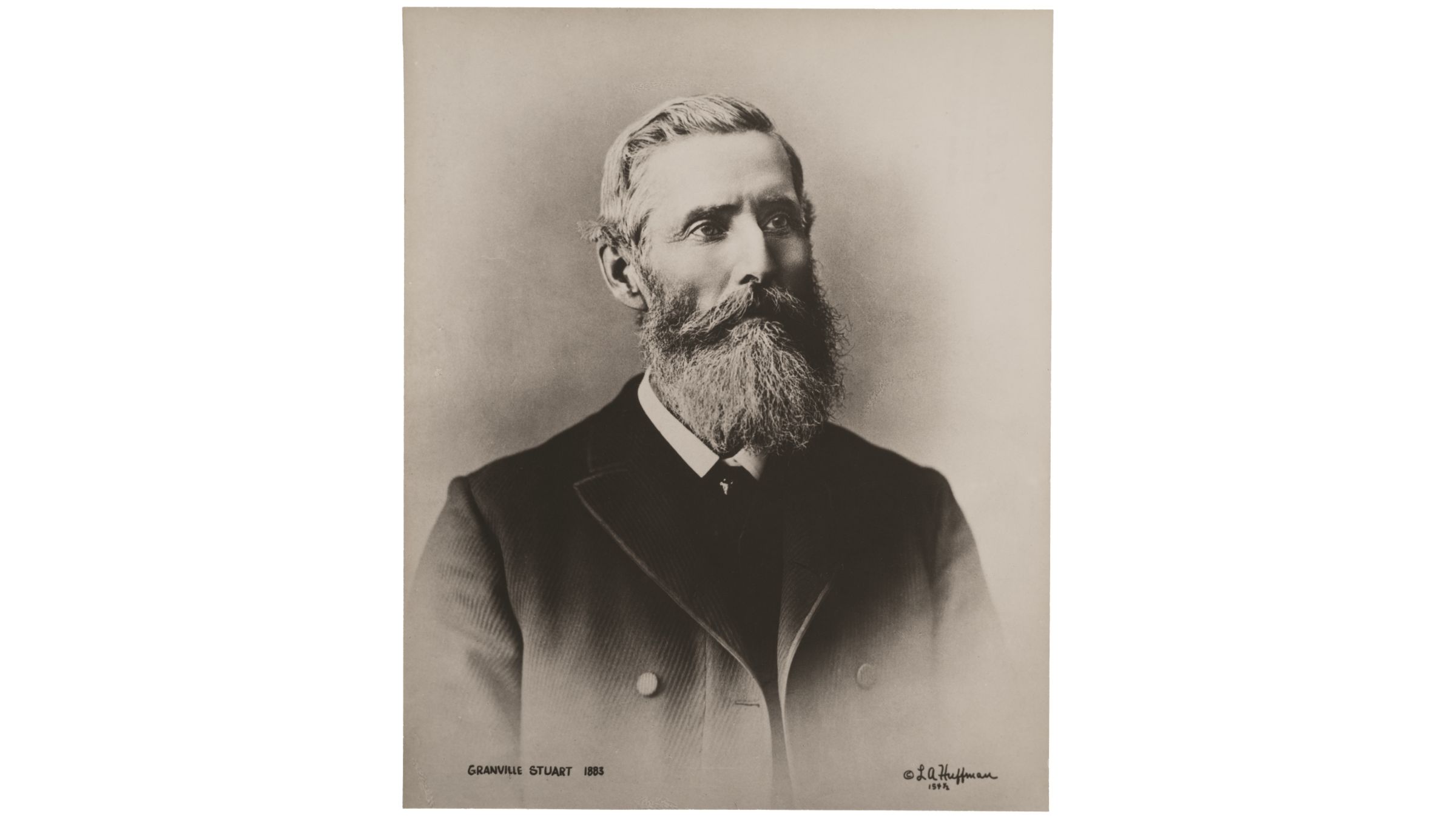 Portrait of Granville Stuart Dated 1883 by L.A. Huffman | Rock Island ...